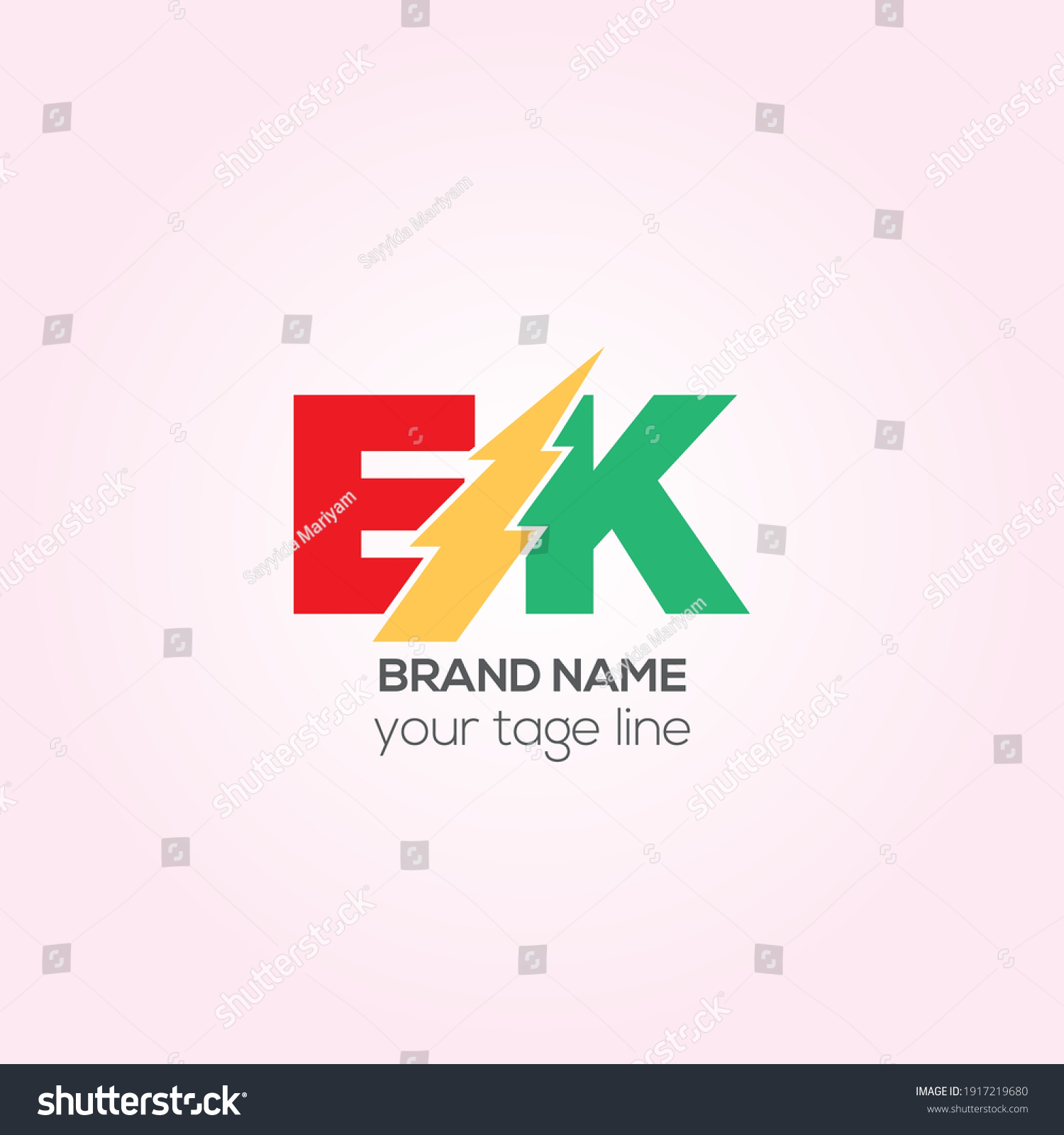 Ek Letters Vector Logo Design Creative Stock Vector (Royalty Free ...
