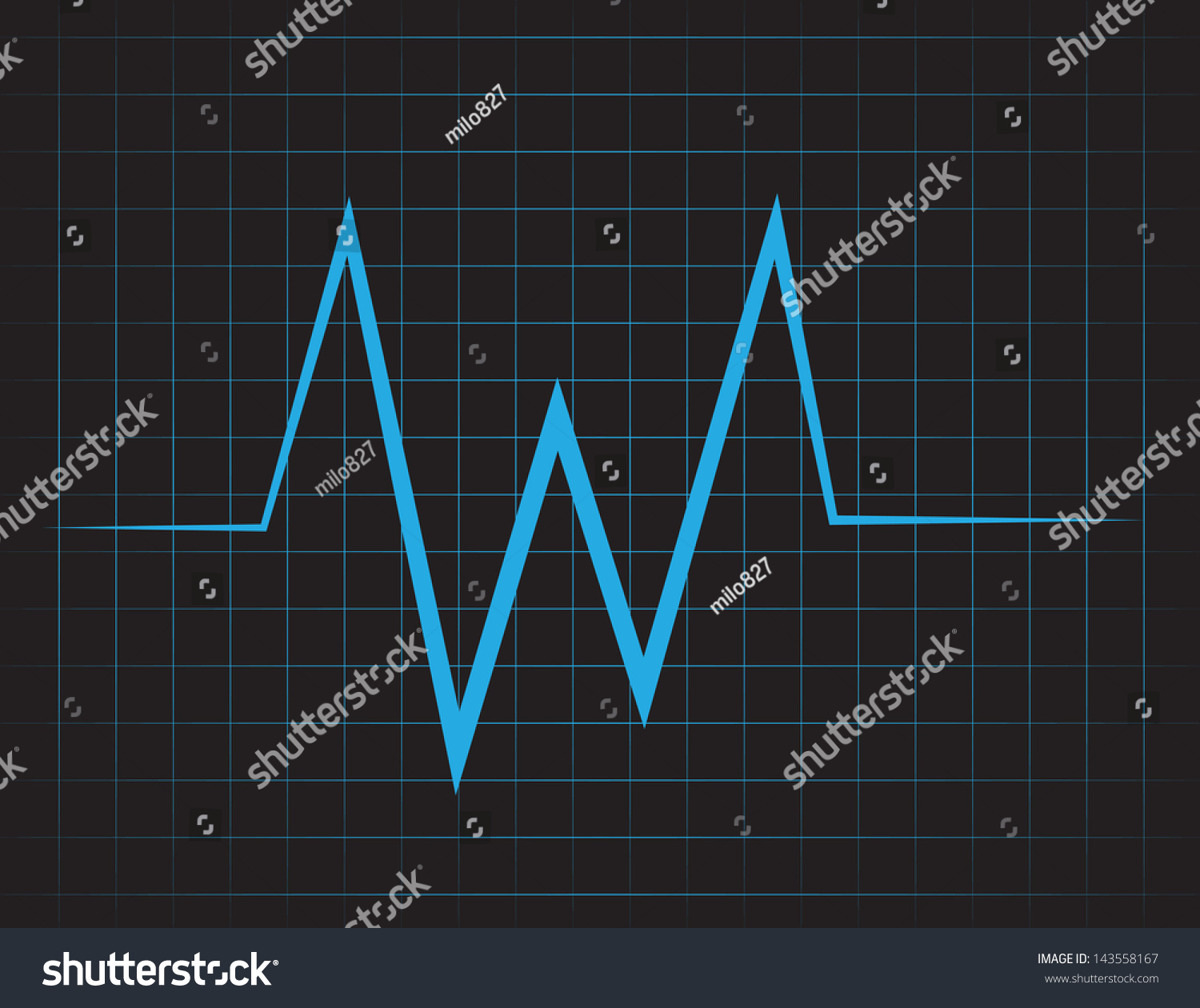 Ekg Grid Blue Lines Stock Vector (Royalty Free) 143558167 | Shutterstock