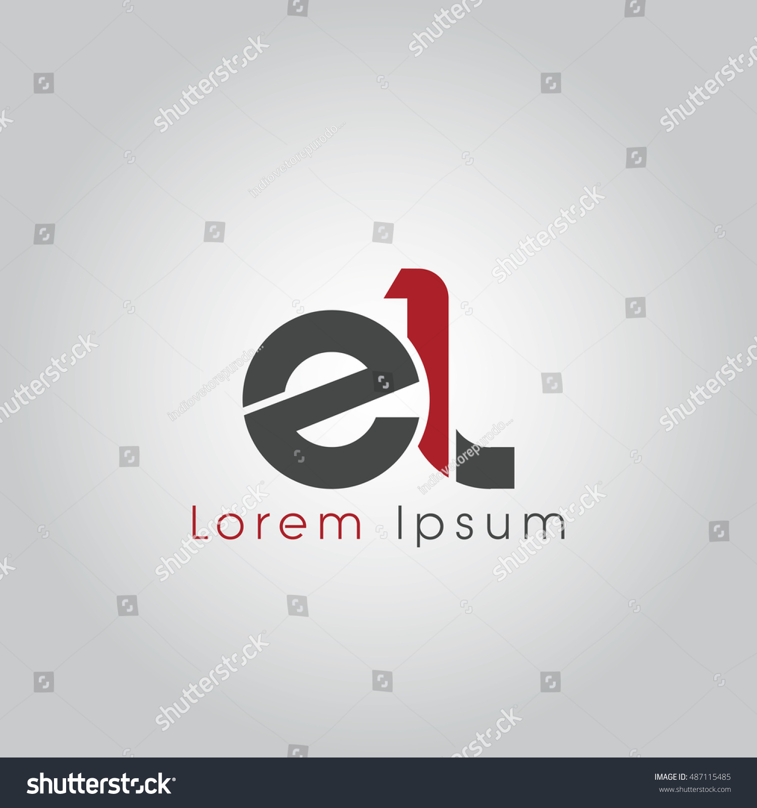 El Initial Letter Linked Lowercase Logo Stock Vector (Royalty Free ...