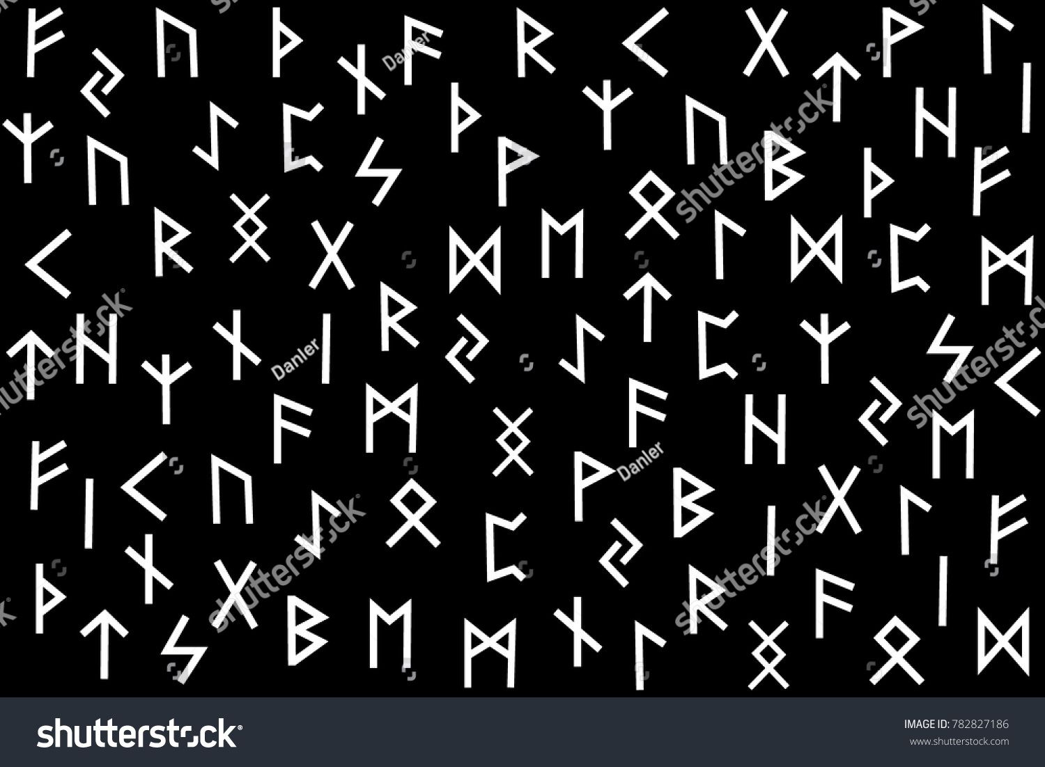 Elder Futhark Runes Black White Vector 库存矢量图（免版税）782827186 | Shutterstock