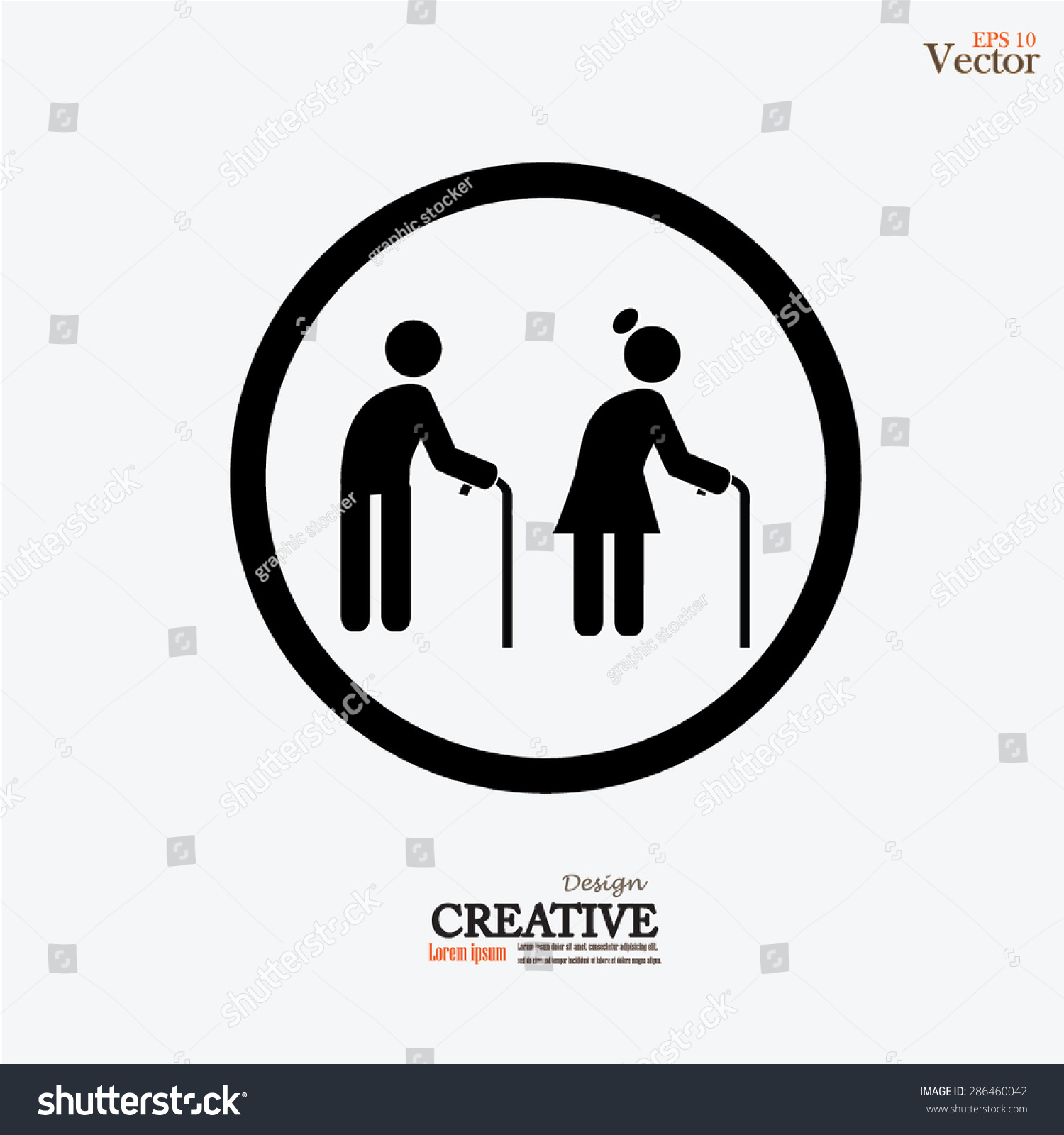 Elder Icon Manvector Illustration: vector de stock (libre de regalías ...
