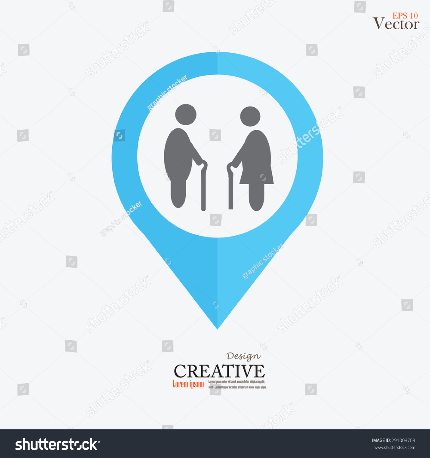 Elder Icon Old Man Vector Illustration: vector de stock (libre de ...
