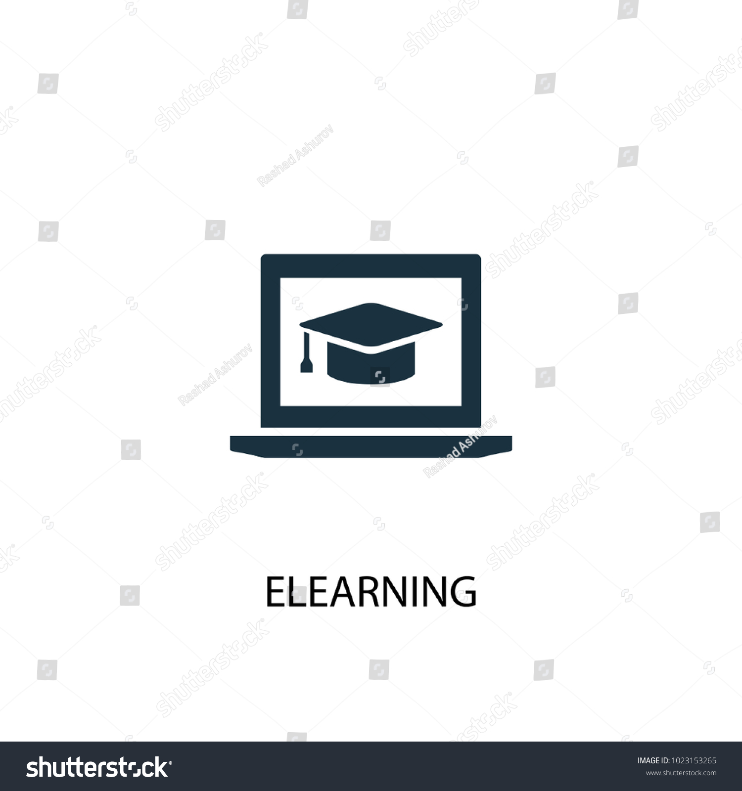 icône e-learning. Illustration simple d'élément. création : image ...