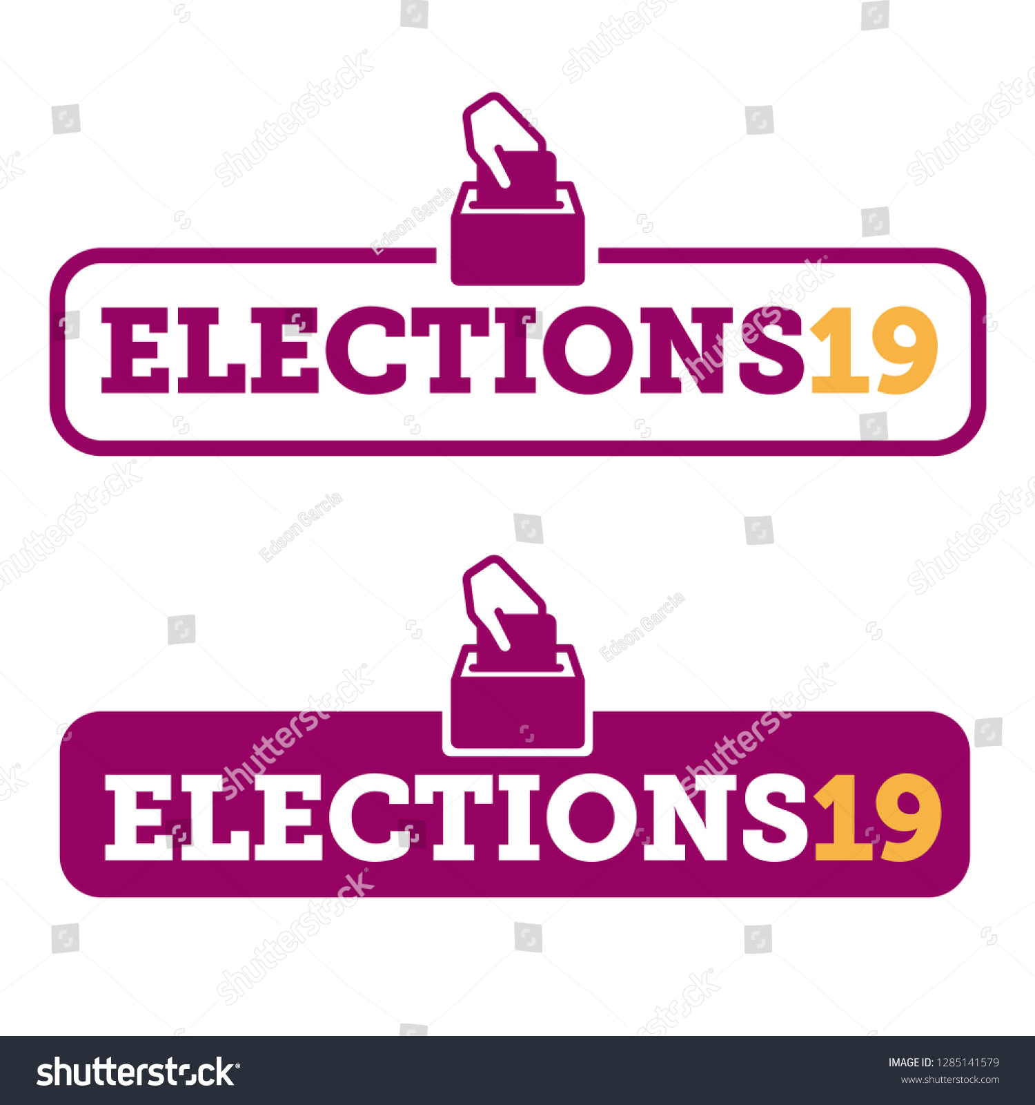 Election 2019 Logo Stock Vector (Royalty Free) 1285141579