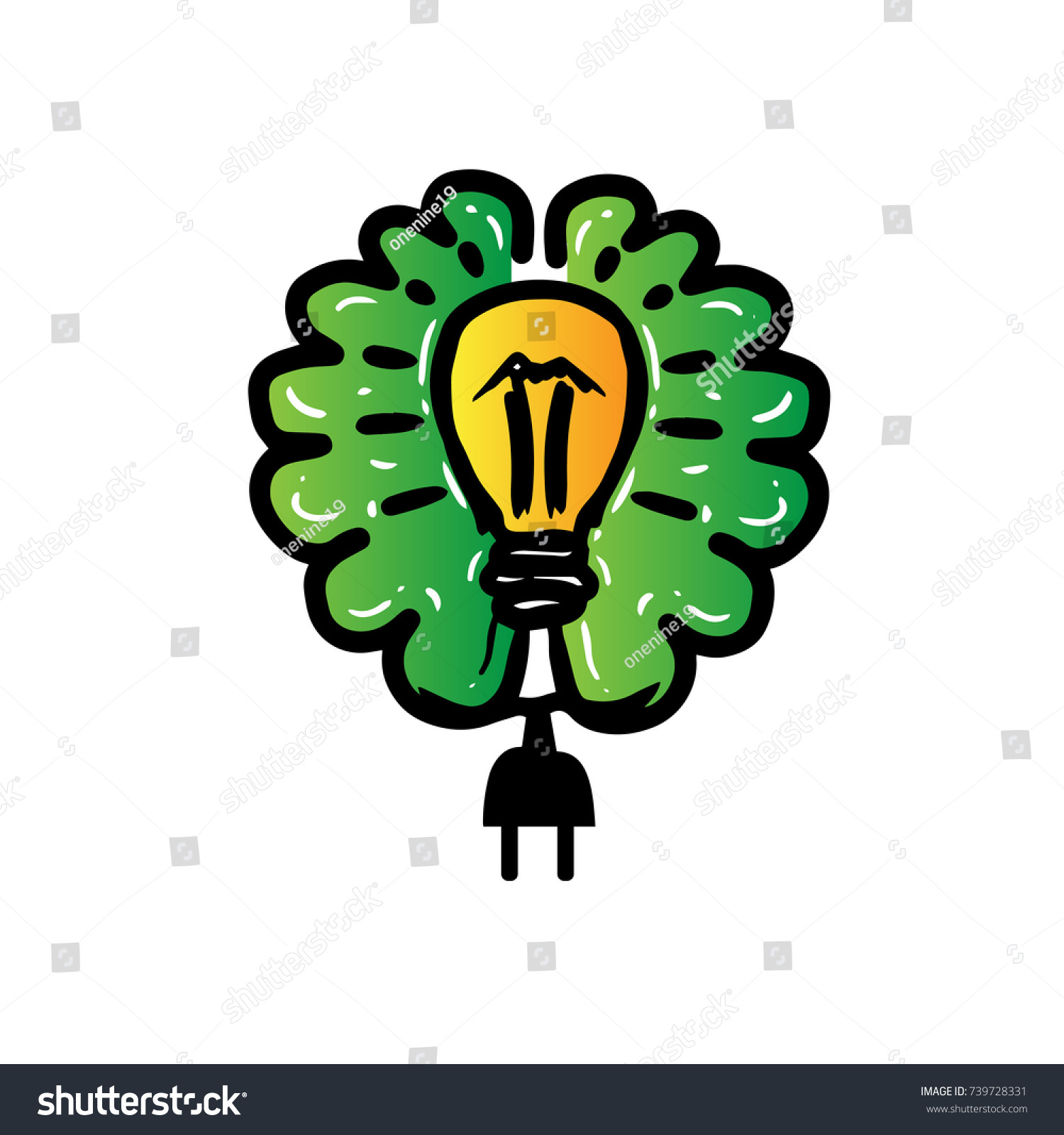 Electric Brain Logo Stock Vector (Royalty Free) 739728331 | Shutterstock