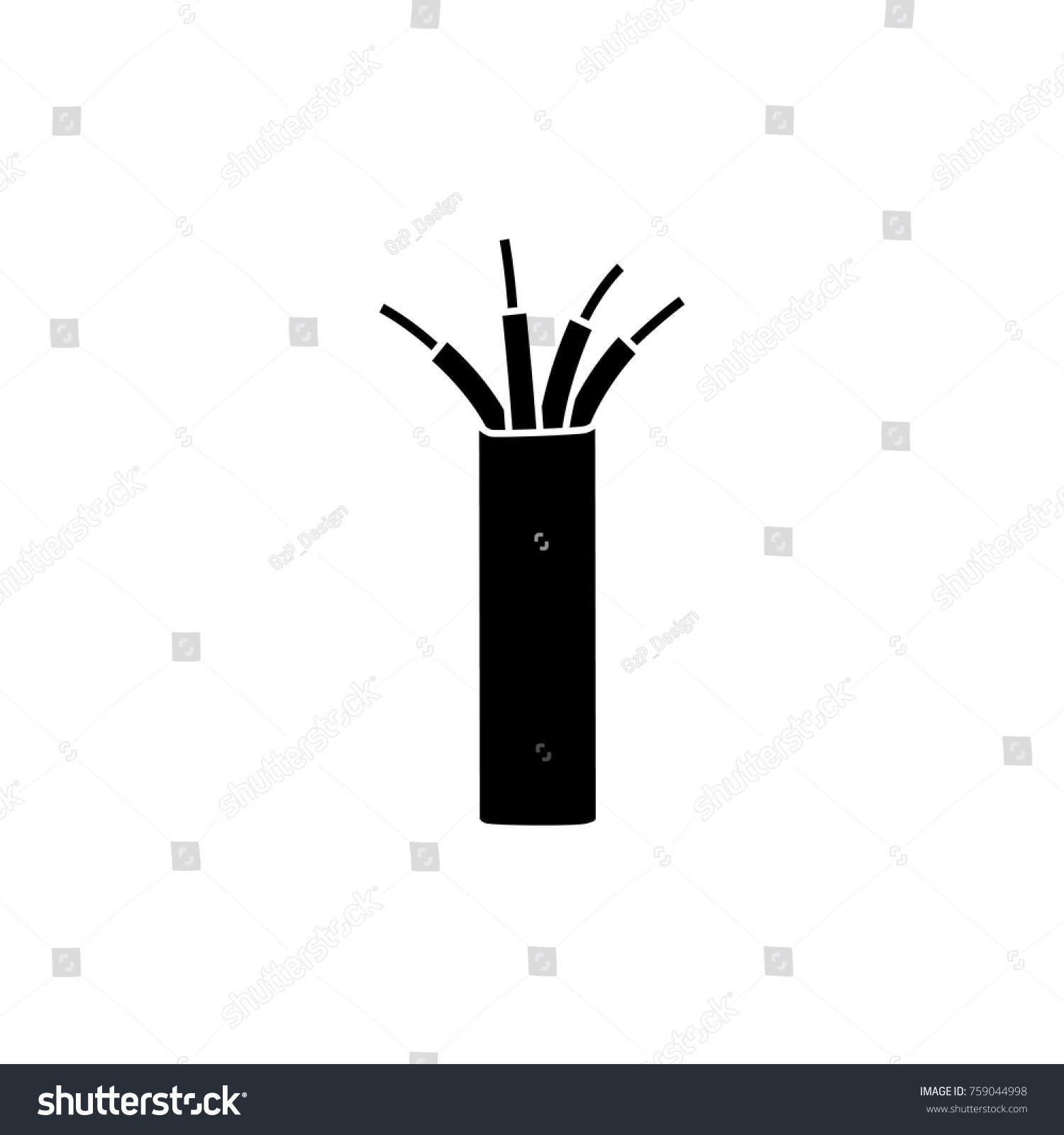 Electric Cable Icon Wire Icon Vector: เวกเตอร์สต็อก (ปลอดค่าลิขสิทธิ์ ...