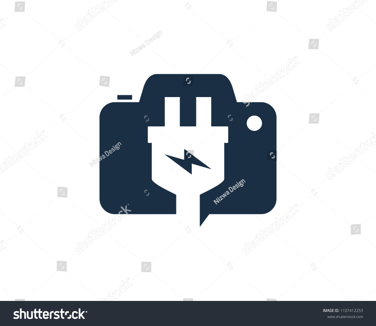 Electric Camera Icon Logo Design Element Stock Vector (Royalty Free ...