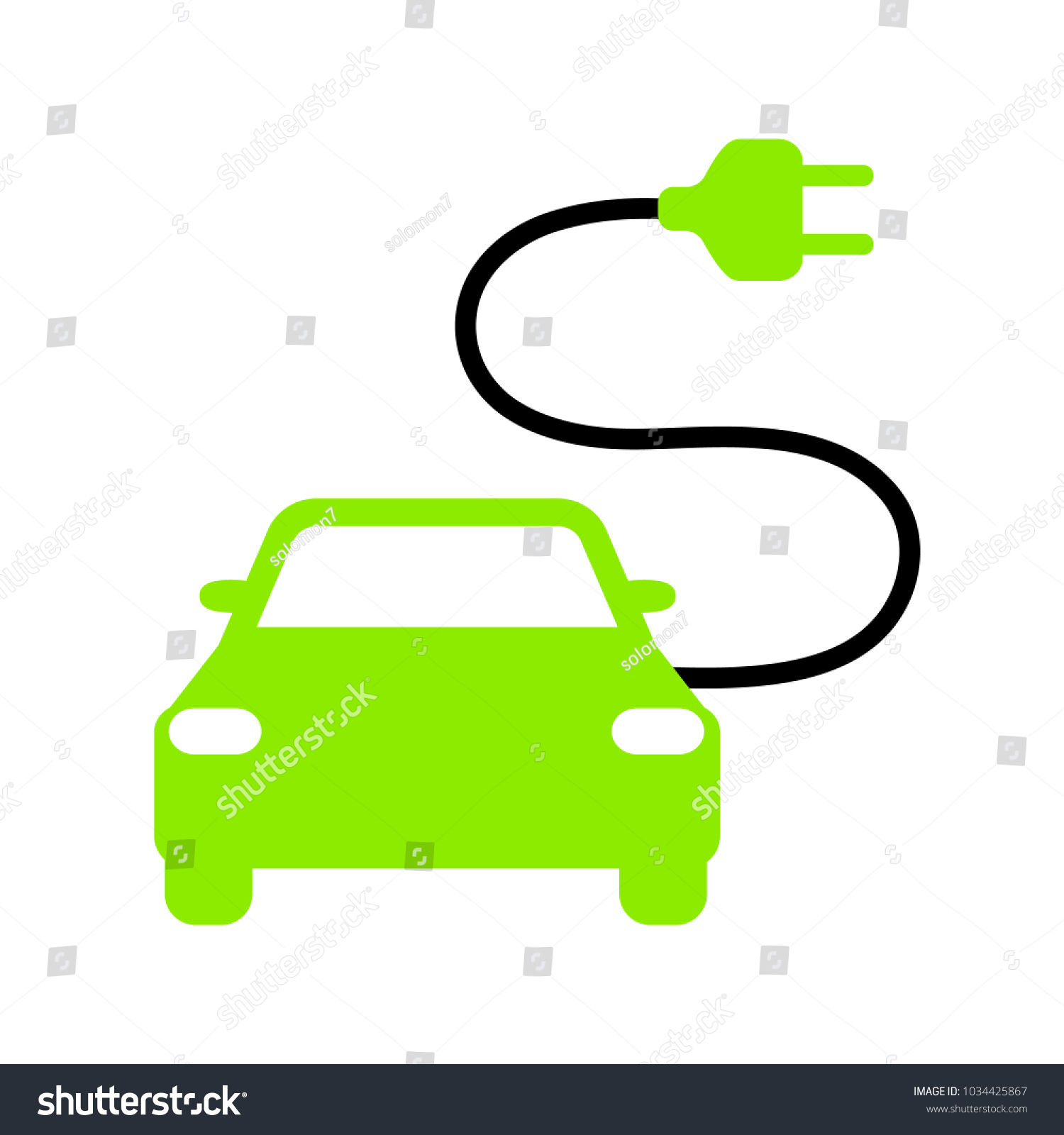 Electric Car Charging Point Icon Vector Stock Vector (Royalty Free ...