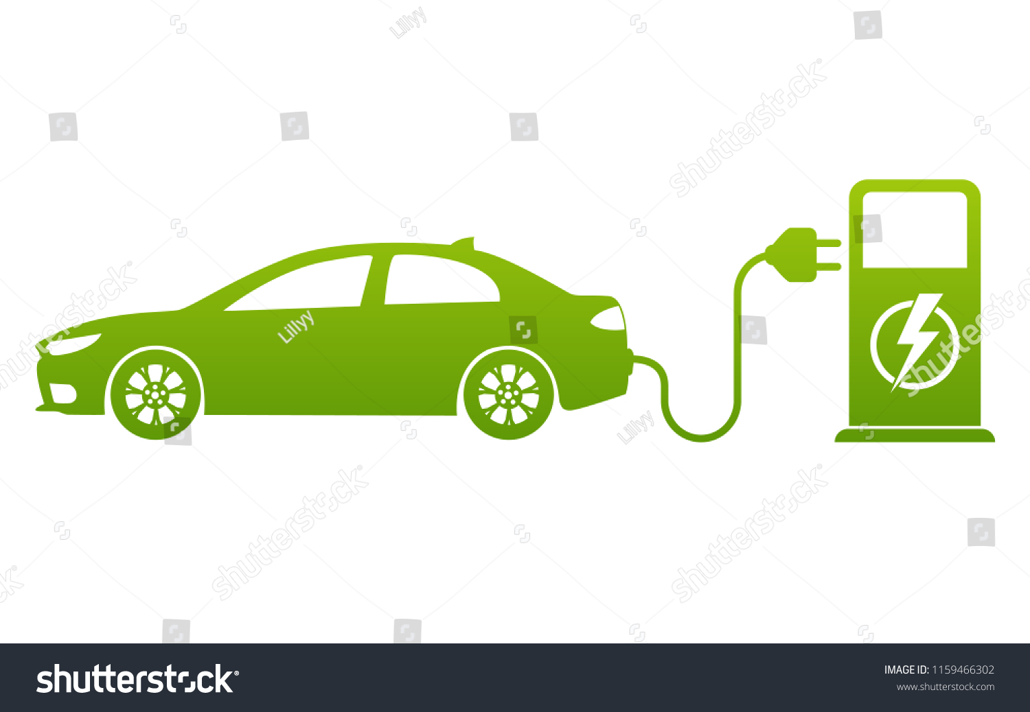 Electric Car Charging Point Icon Vector: เวกเตอร์สต็อก (ปลอดค่า ...