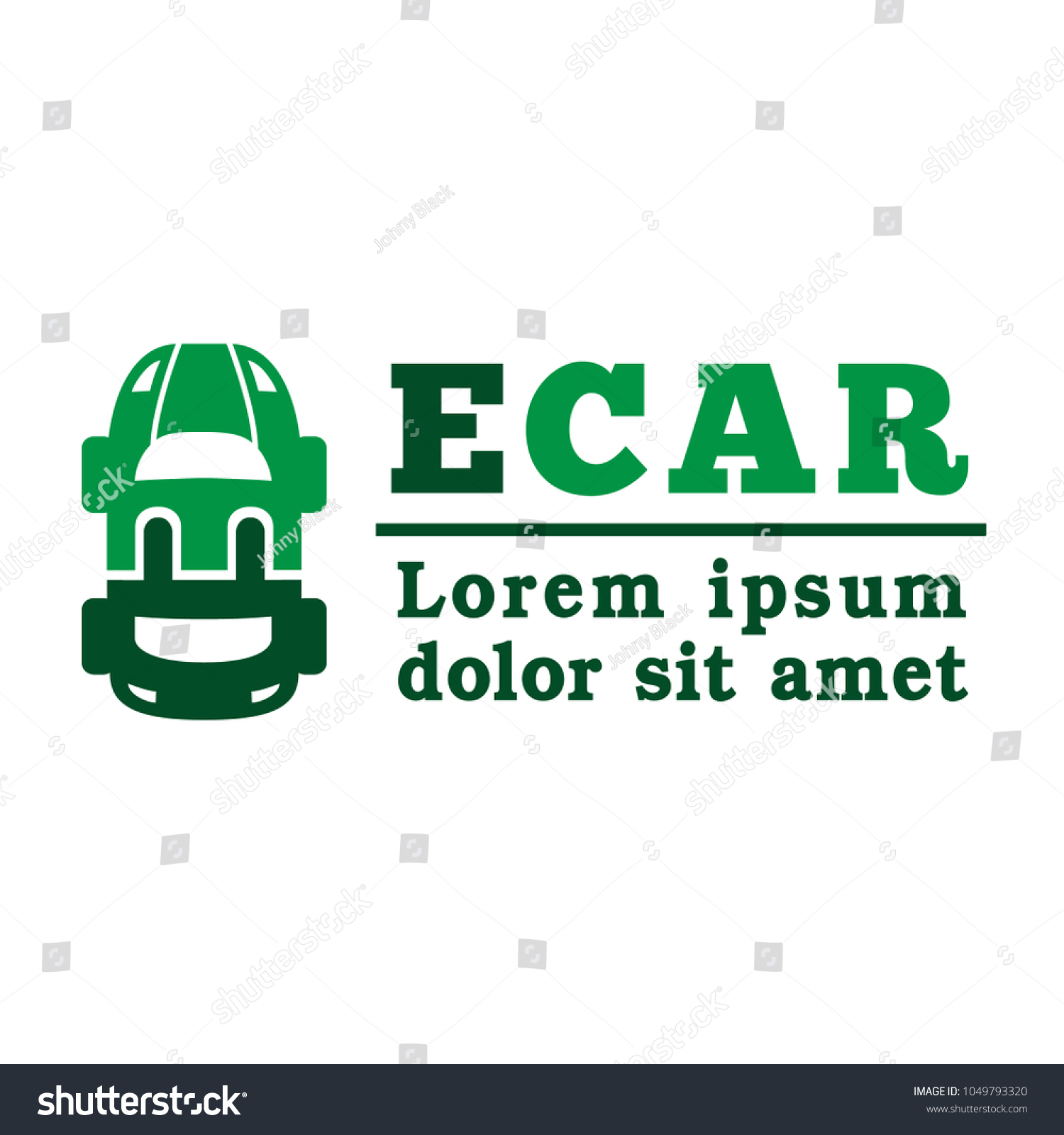 Electric Car Logo Ecar Design Template Stock Vector (Royalty Free ...