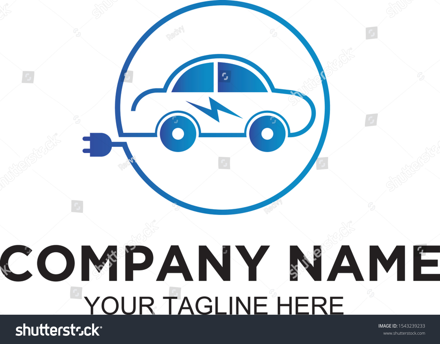 Electric Car Tech Logo Template Stock Vector (Royalty Free) 1543239233 ...