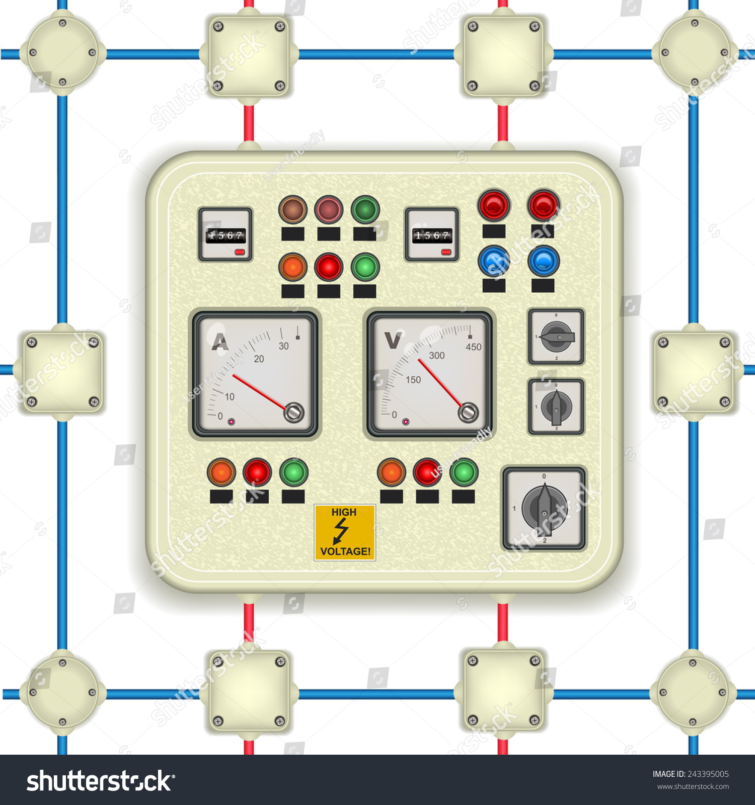 Electric Control Panel Junction Boxes Could 스톡 벡터(로열티 프리) 243395005 ...