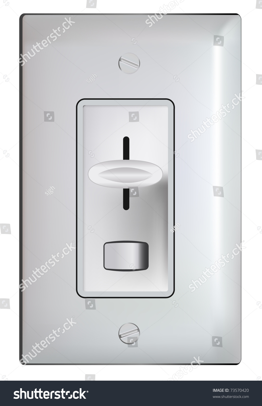 Electric Dimmer Switch Realistic Vector Stock Vector (Royalty Free ...