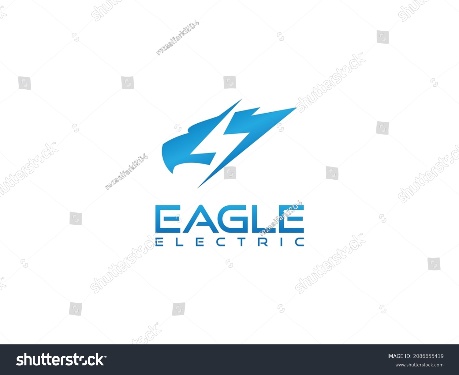 Electric Eagle Logo Design Logo Template Stock Vector (Royalty Free ...