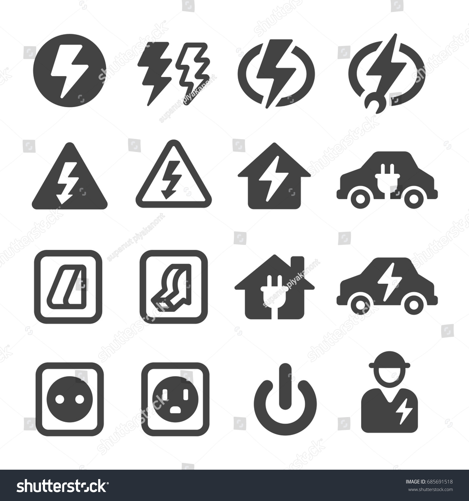 Electricelectronic Icon Stock Vector (Royalty Free) 685691518