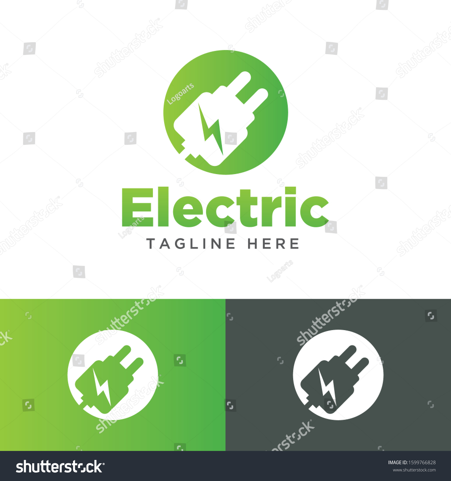 Electric Logo Icon Vector Template Stock Vector (Royalty Free ...