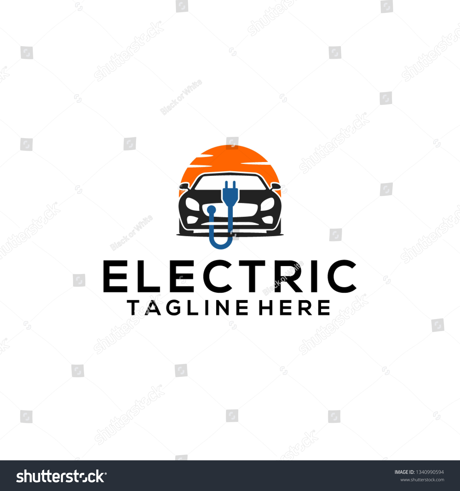 Electric Logo Design Stock Vector (Royalty Free) 1340990594 | Shutterstock