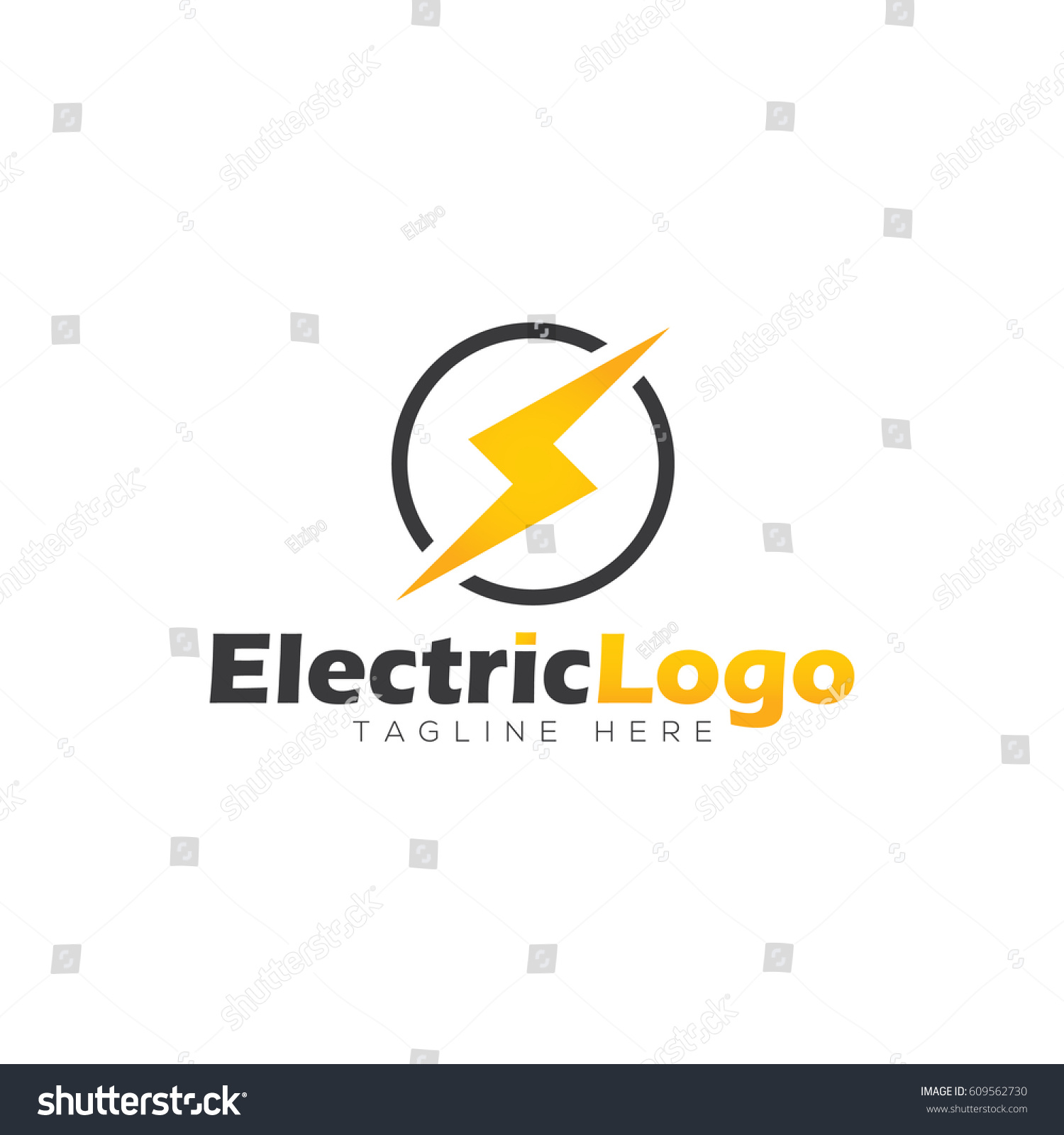 Electric Logo Design Template Stock Vector (Royalty Free) 609562730 ...