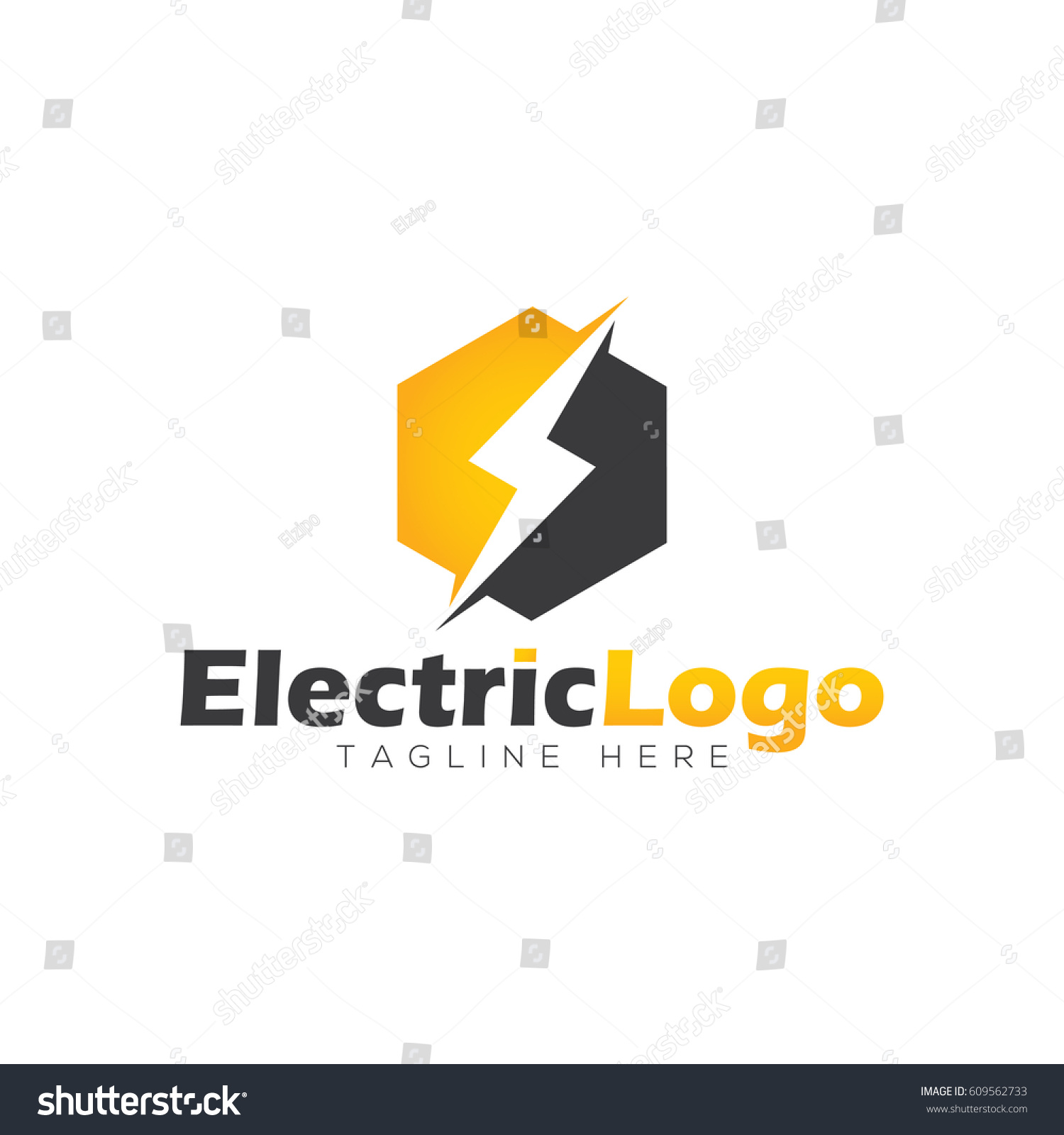 Electric Logo Design Template Stock Vector (Royalty Free) 609562733 ...