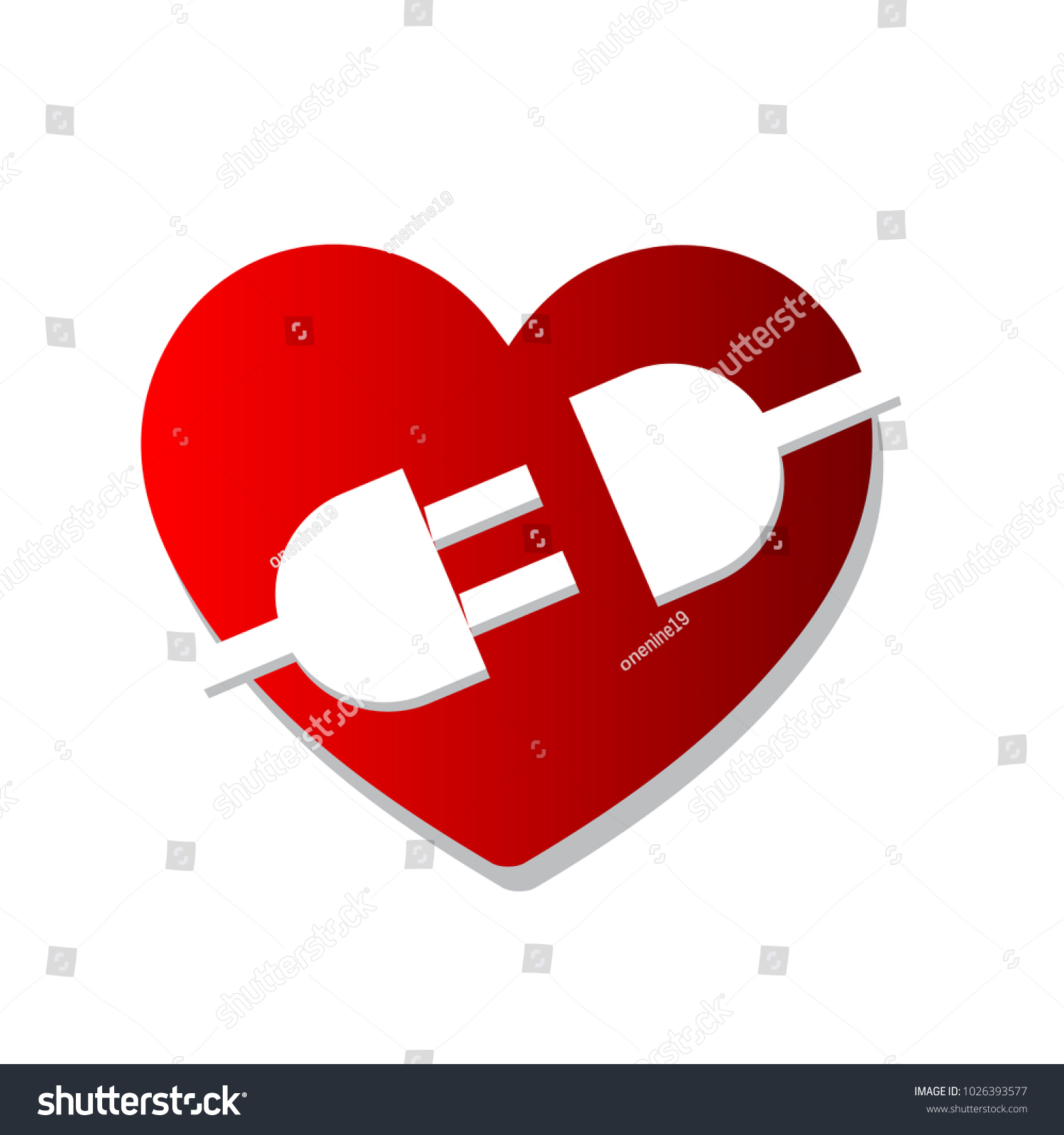 Electric Love Logo Stock Vector (Royalty Free) 1026393577 | Shutterstock