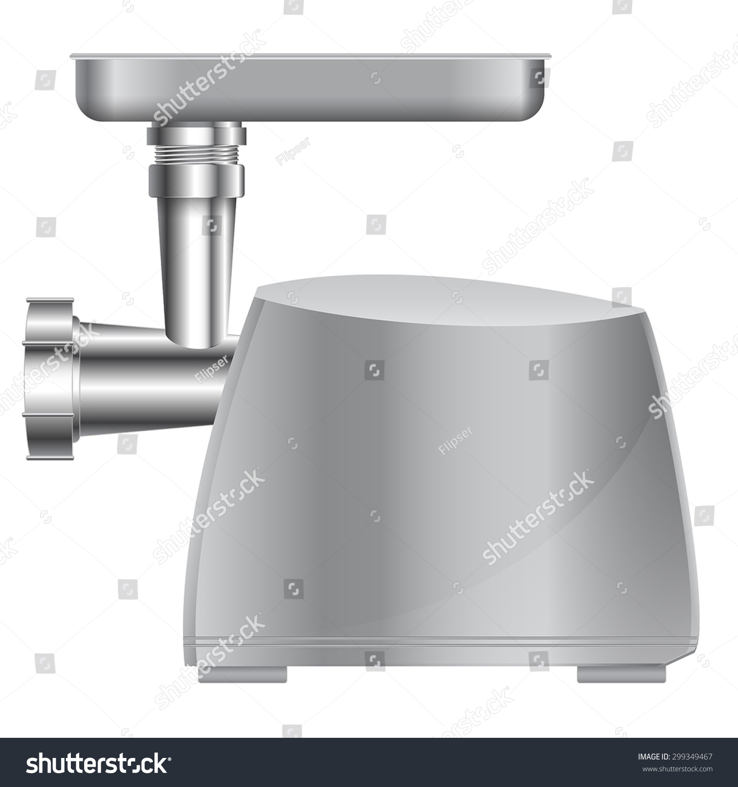 Electric Meat Grinder Vector Drawing Isolated Stock Vector (Royalty ...