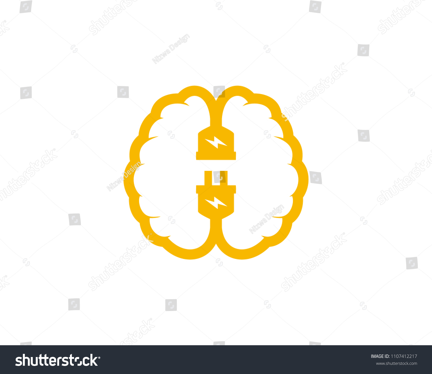 Electric Mind Icon Logo Design Element Stock Vector (Royalty Free ...