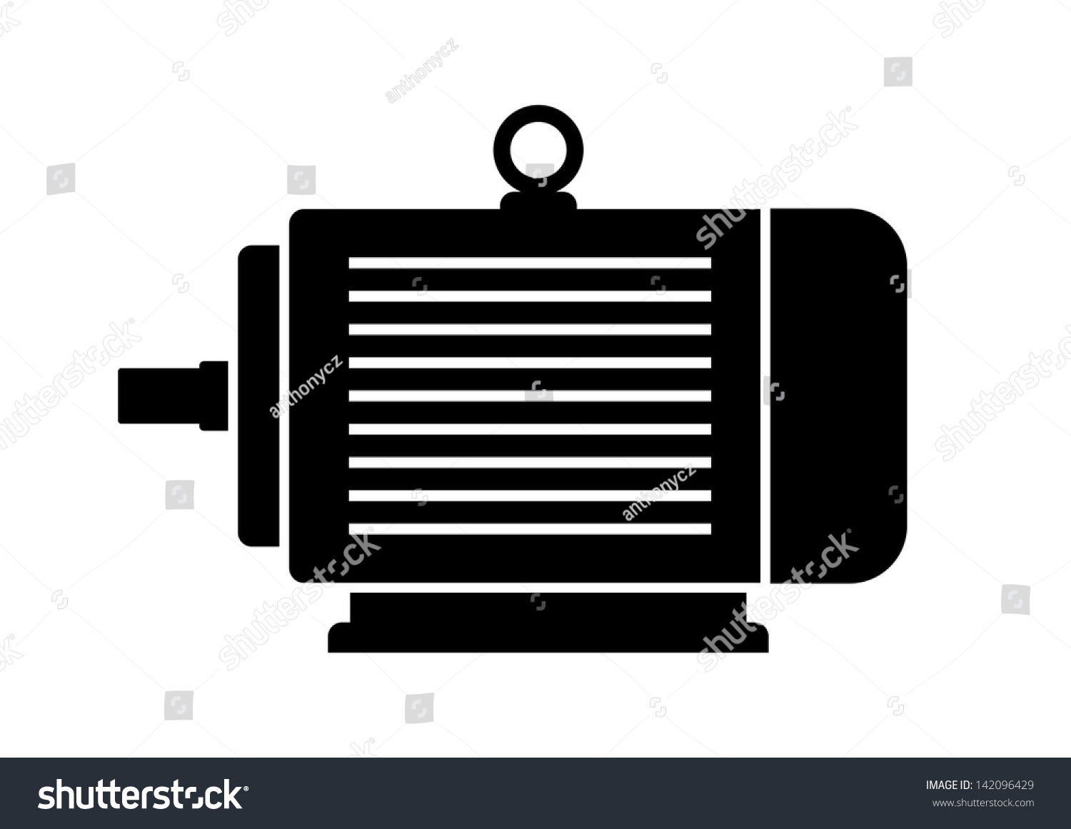 Electric Motor Icon Stock Vector Illustration 142096429 : Shutterstock