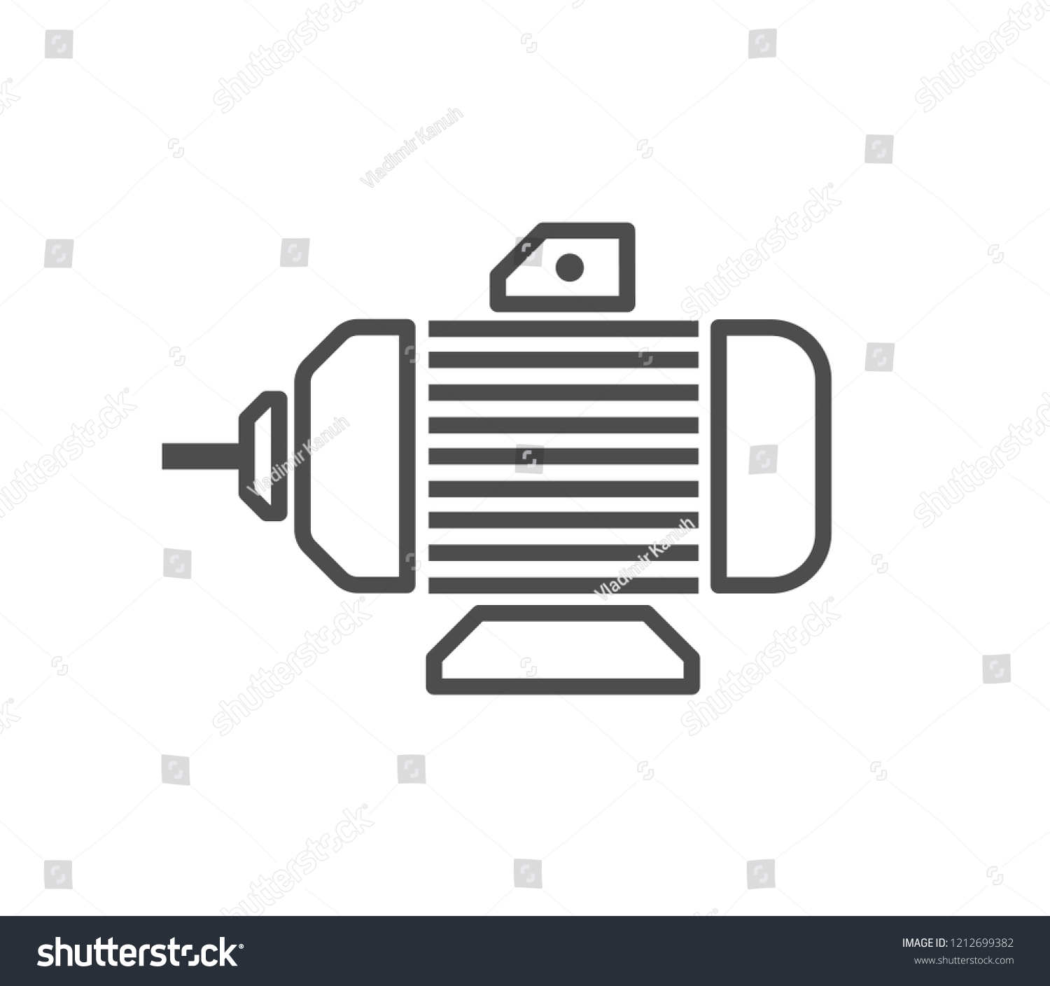 Electric Motor Icon Vector Stock Vector (Royalty Free) 1212699382 ...