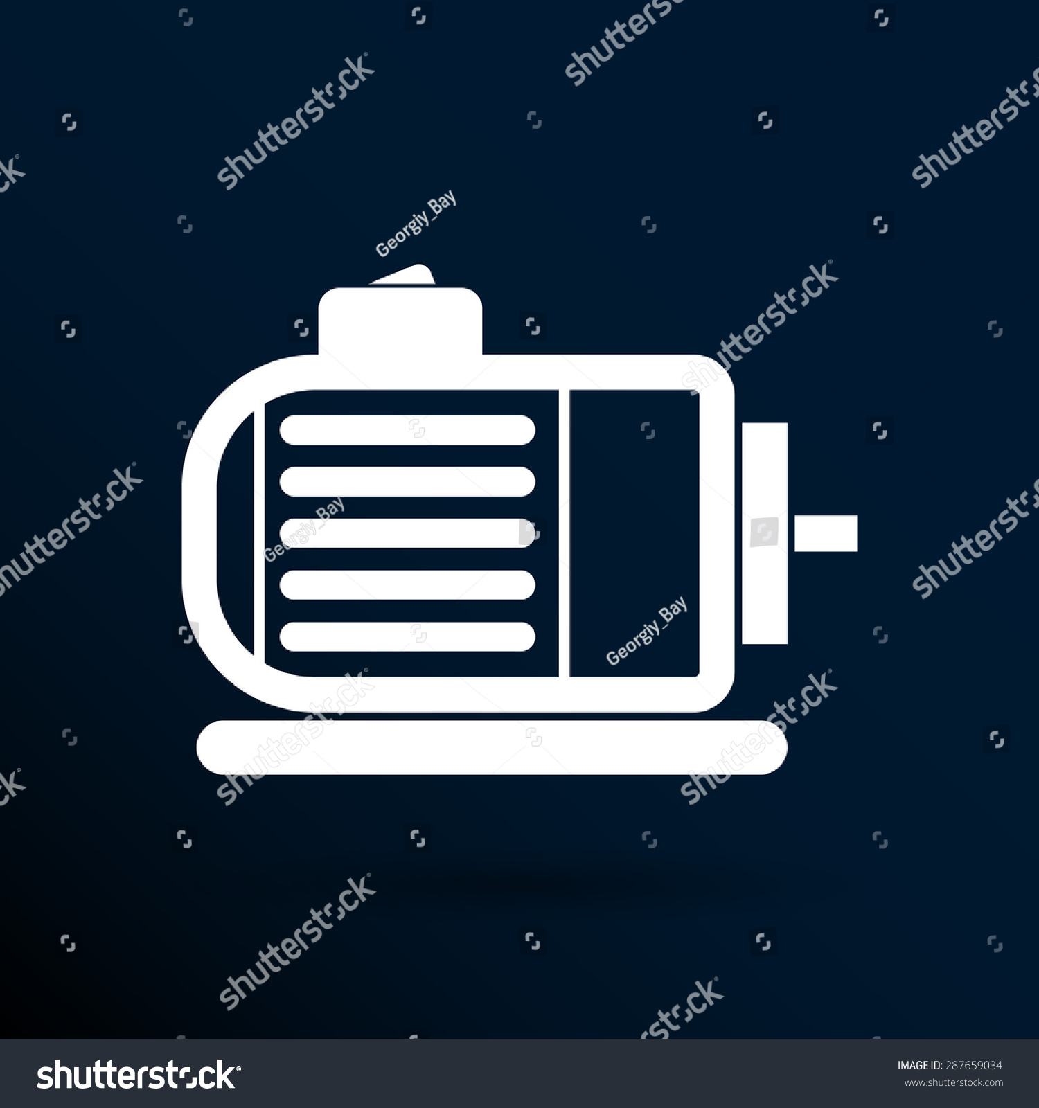 Electric Motor Icon Vector Engine Symbol: เวกเตอร์สต็อก (ปลอดค่า ...
