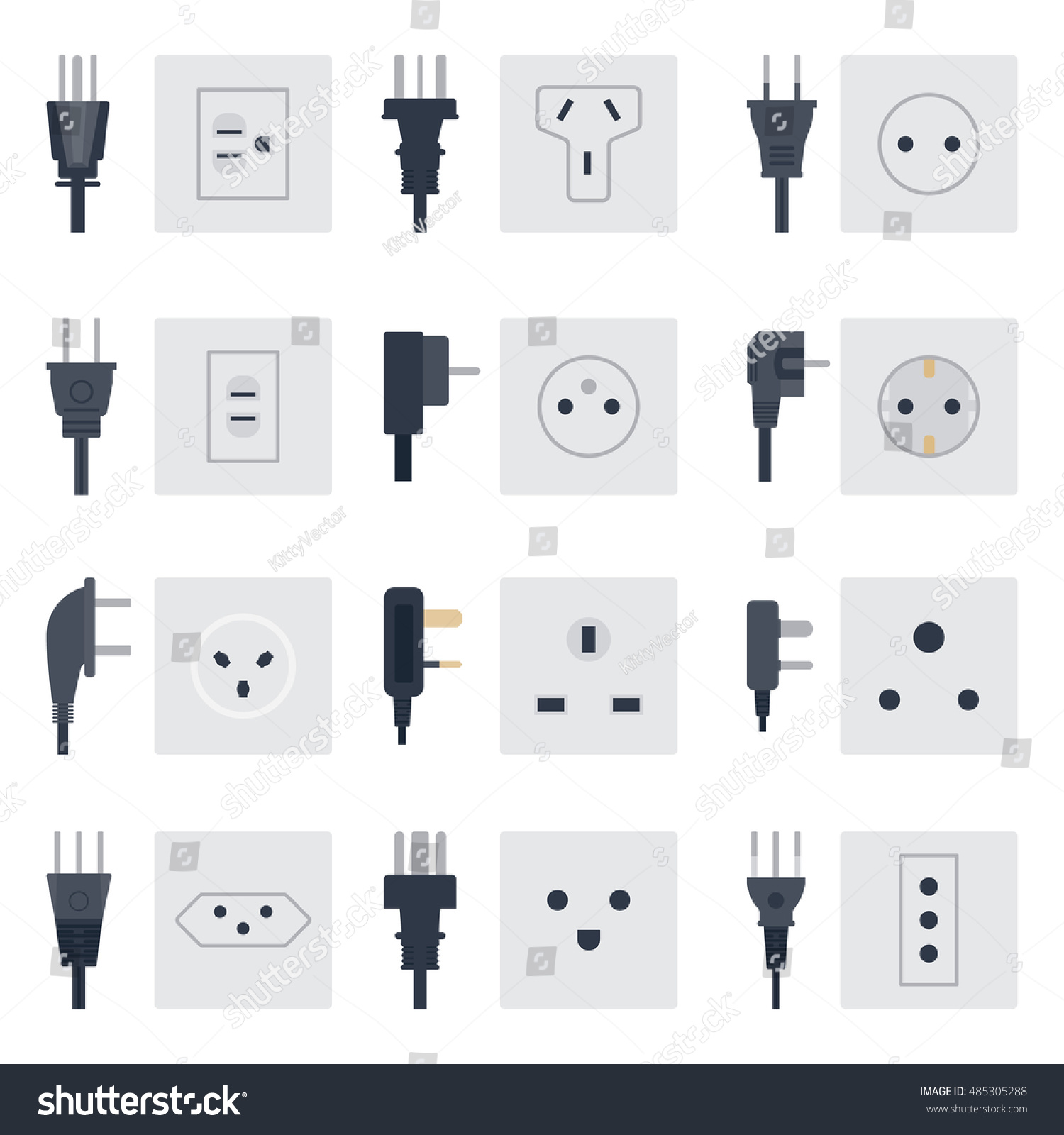 Electric Outlet Illustration On White Background Stock Vector (Royalty ... Electric Outlet Illustration On White Background Stock Vector (Royalty ...