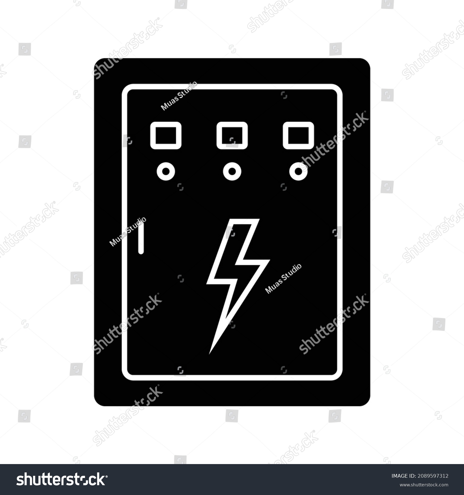 Electric Panel Box Vector Electric Distribution Stock Vector (Royalty ...