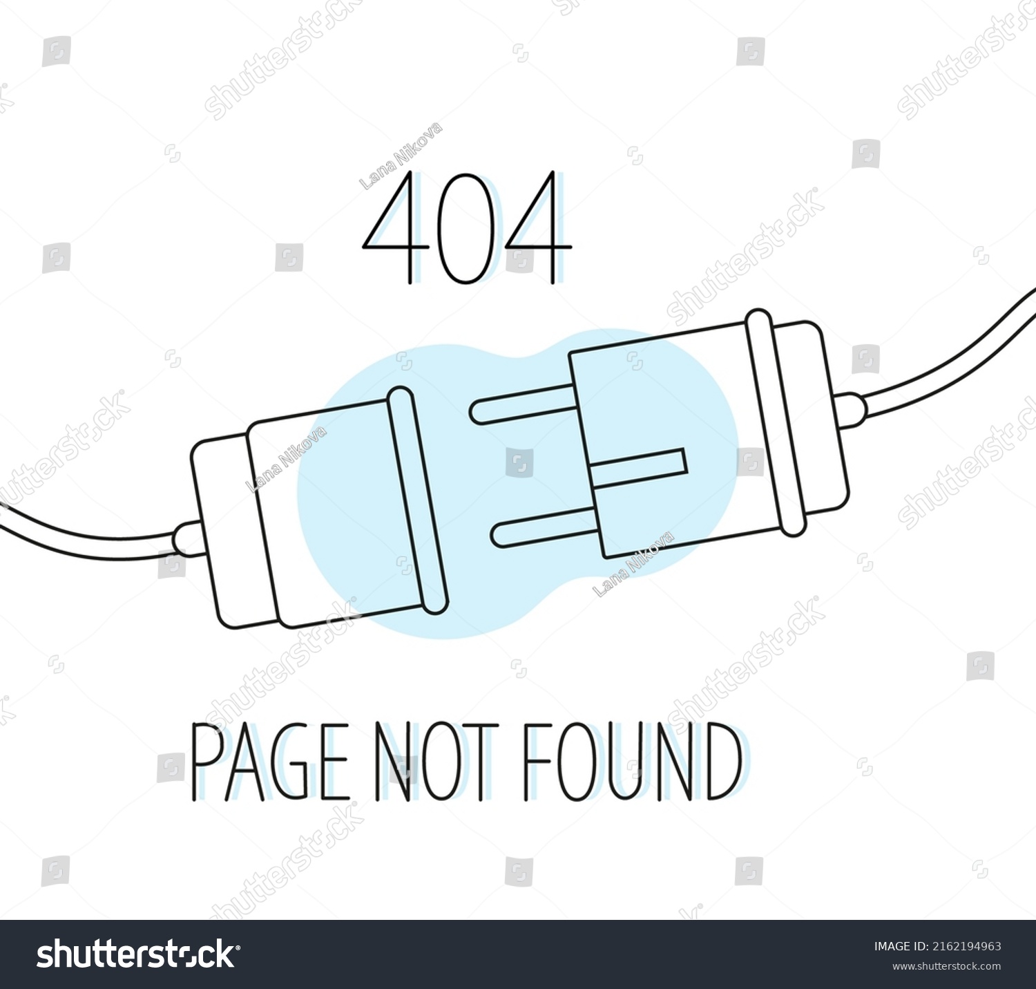 Electric Plug Socket Unplug Outline Design Stock Vector (Royalty Free ...