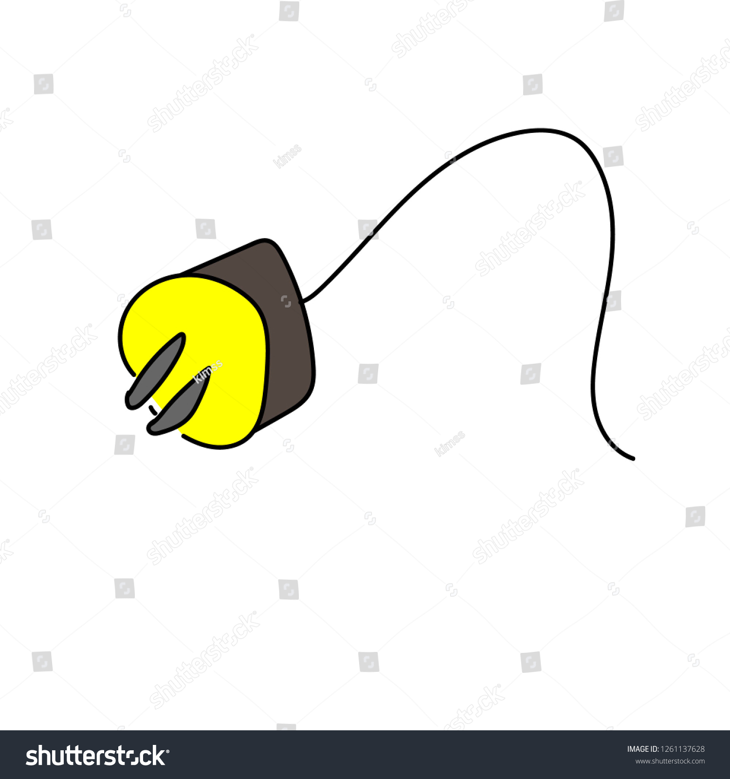 Electric Plug Illustration Stock Vector (Royalty Free) 1261137628