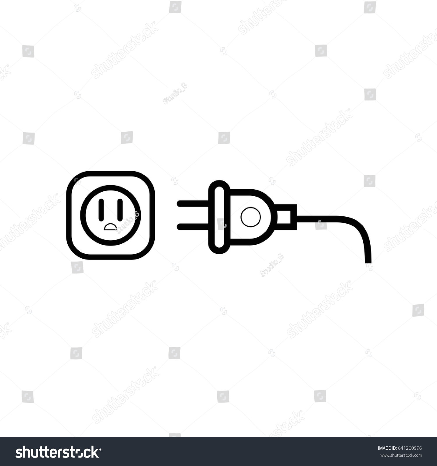 Electric Plug Symbol Stock Vector (Royalty Free) 641260996 | Shutterstock