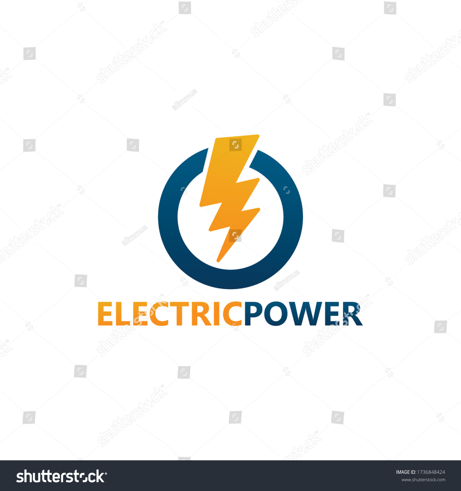 Electric Power Logo Template Design Stock Vector (Royalty Free ...
