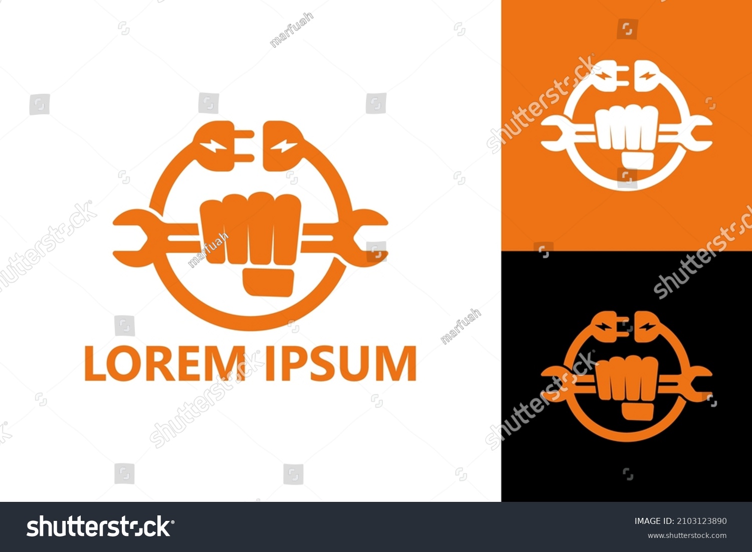 Electric Repair Logo Template Design Vector Stock Vector (Royalty Free ...