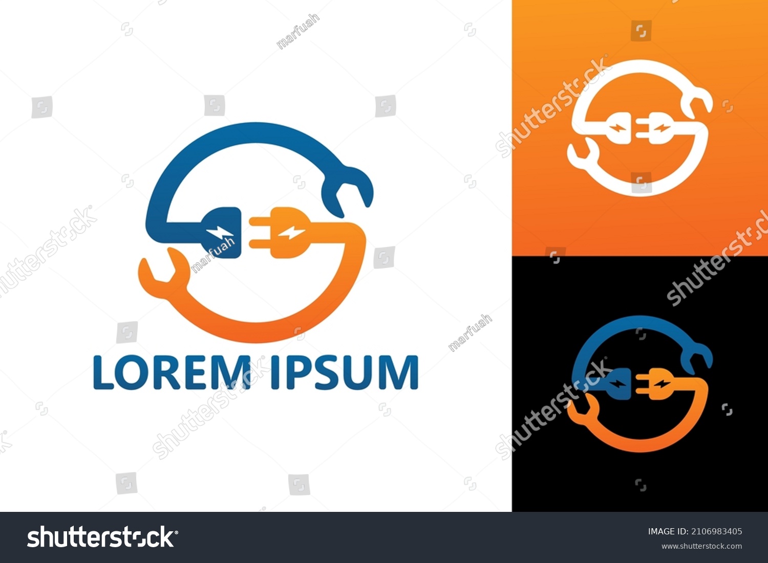 Electric Repair Logo Template Design Vector Stock Vector (Royalty Free ...