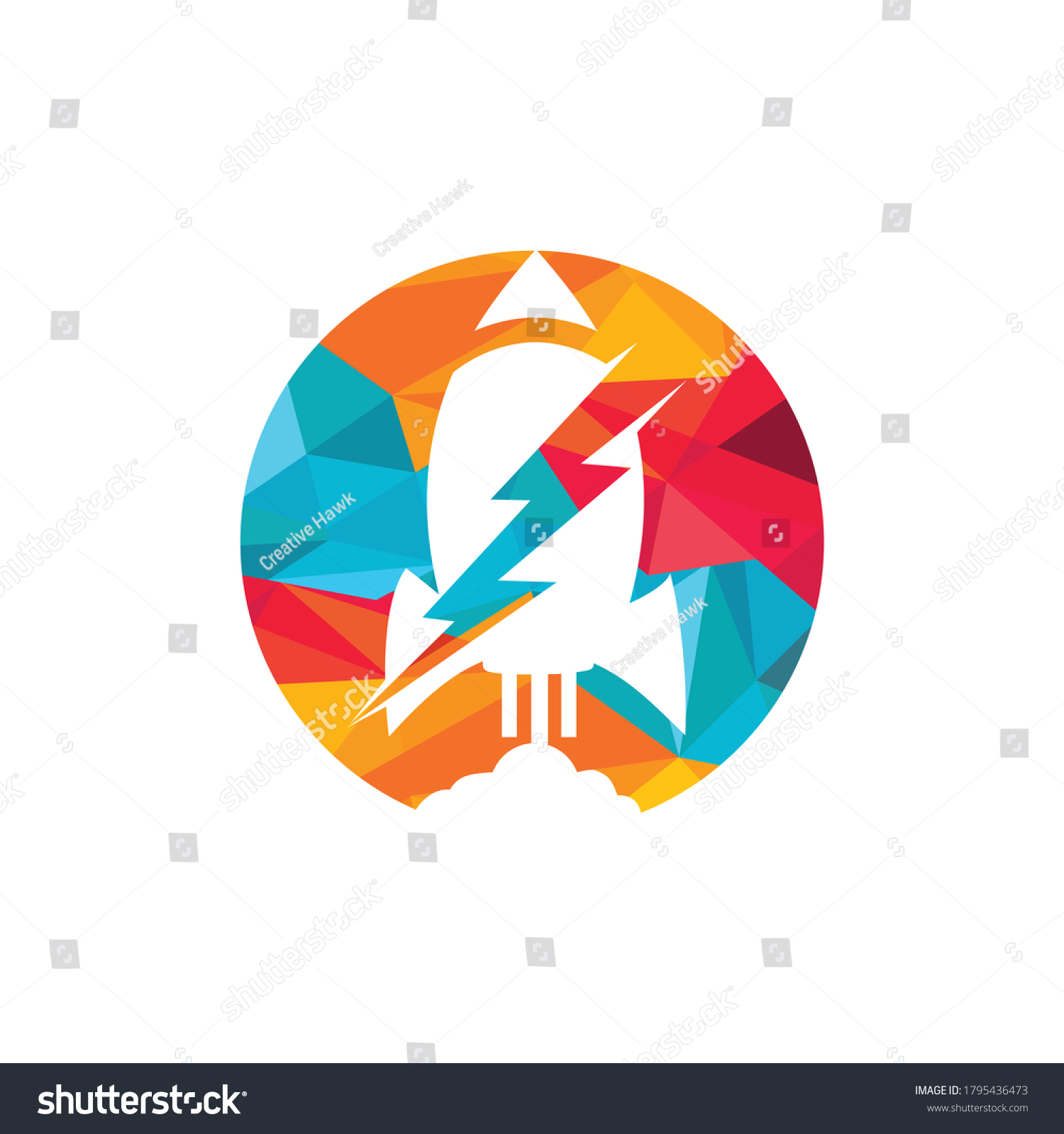 Electric Rocket Vector Logo Design Rocket Stock Vector (Royalty Free ...