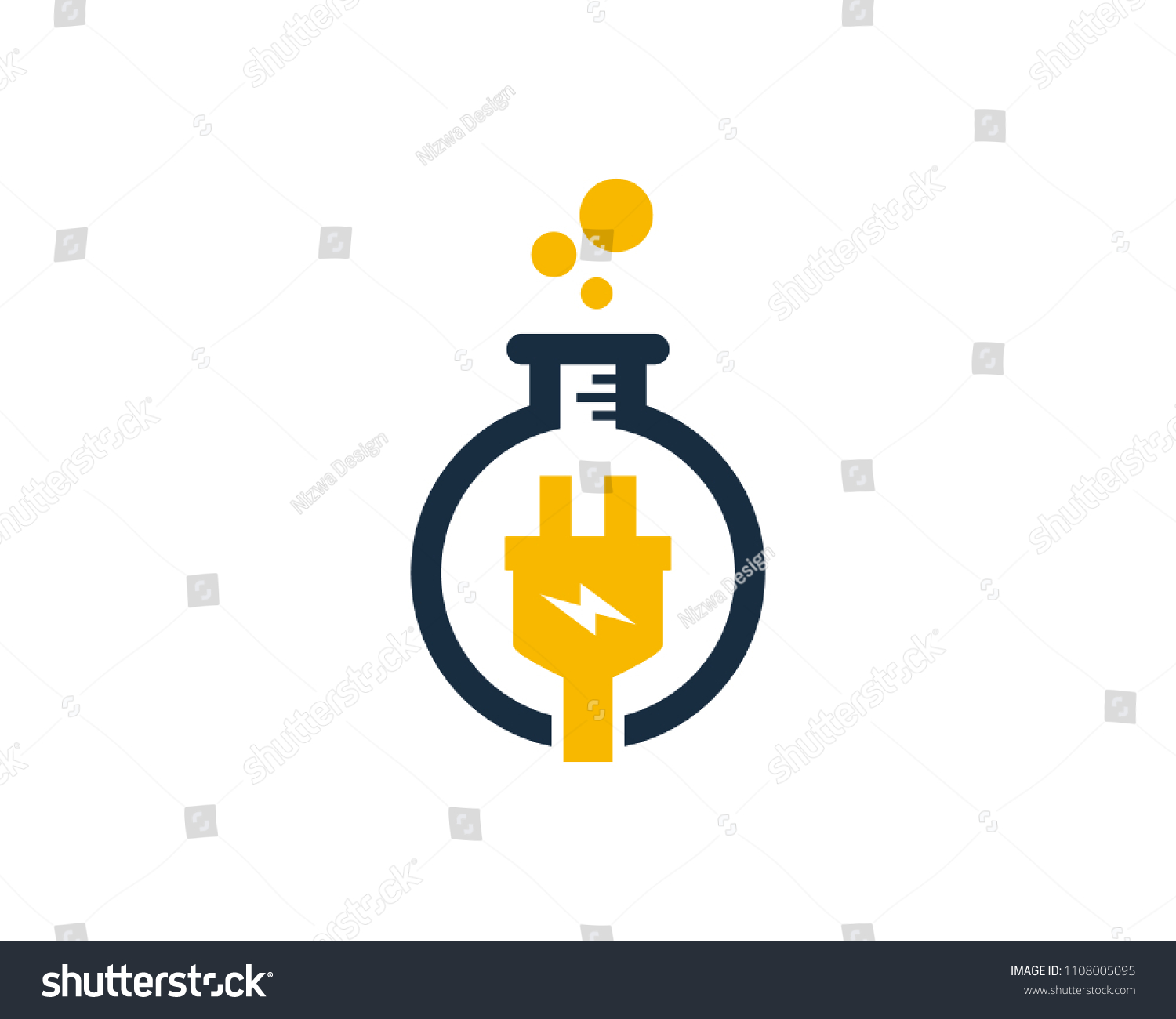 Electric Science Icon Logo Design Element Stock Vector (Royalty Free ...