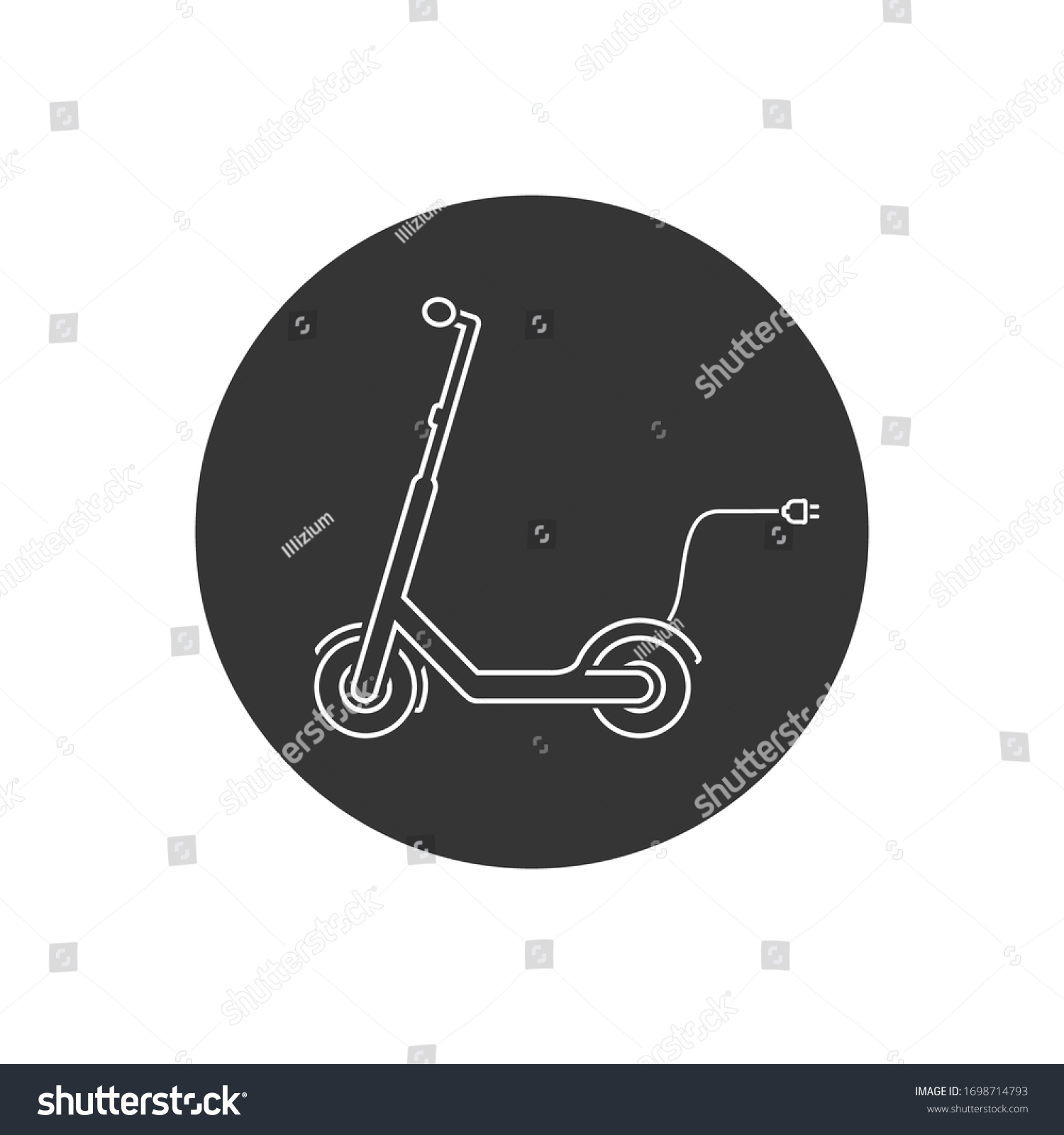 Electric Scooter Line Icon Vector Illustration Stock Vector (Royalty ... Electric Scooter Line Icon Vector Illustration Stock Vector (Royalty ...
