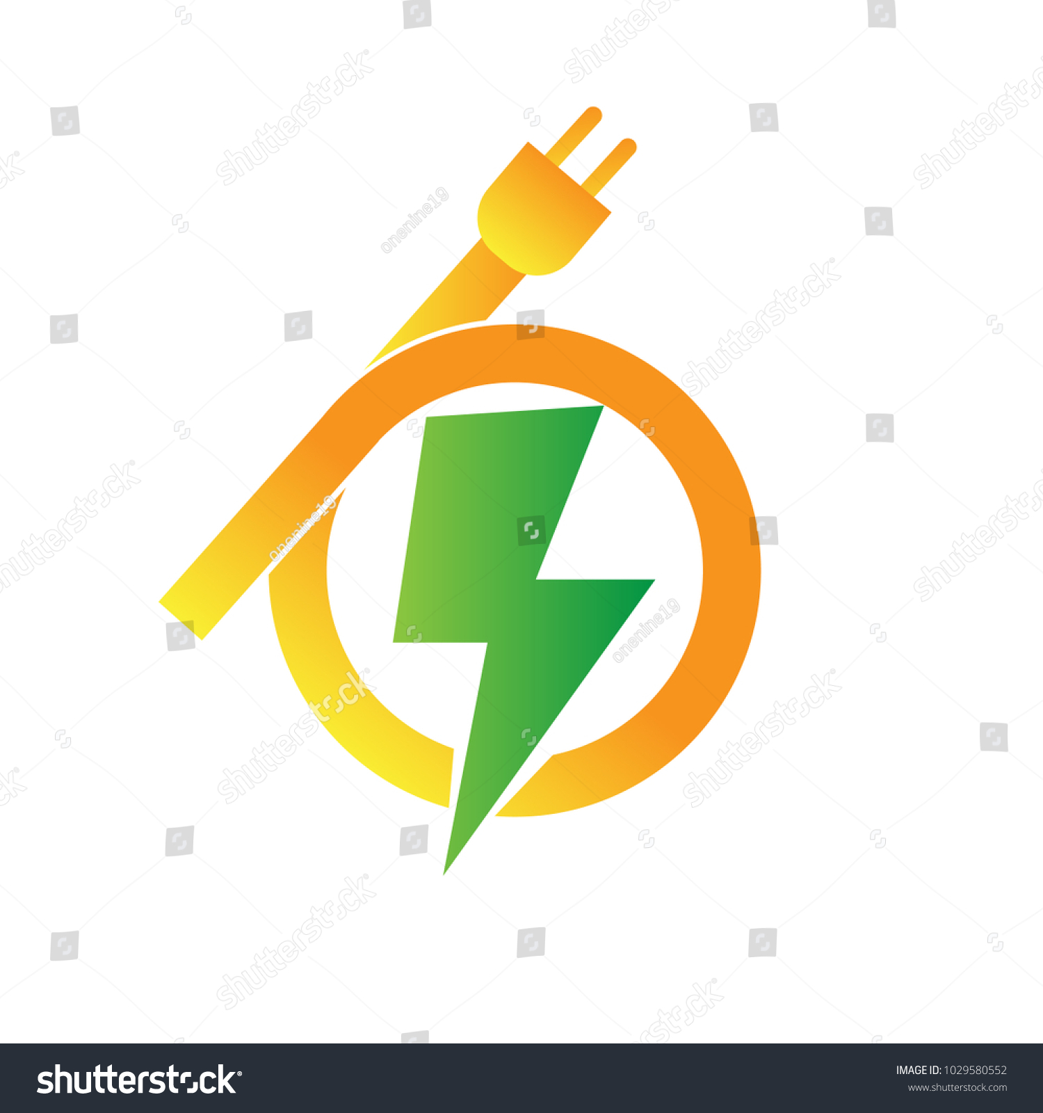 Electric Service Logo Stock Vector (Royalty Free) 1029580552
