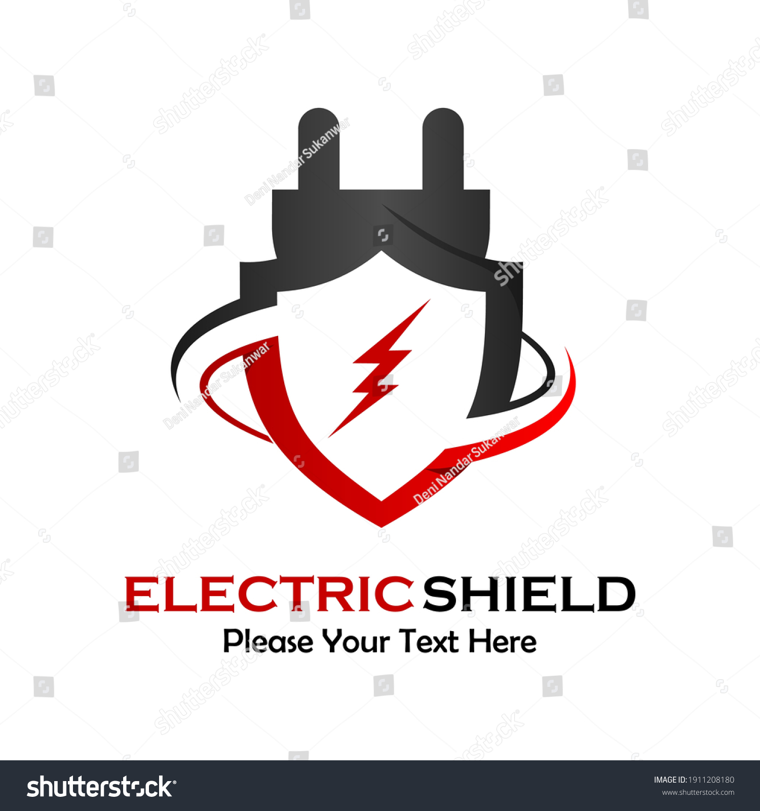 Electric Shield Logo Template Illustration Stock Vector (Royalty Free ...
