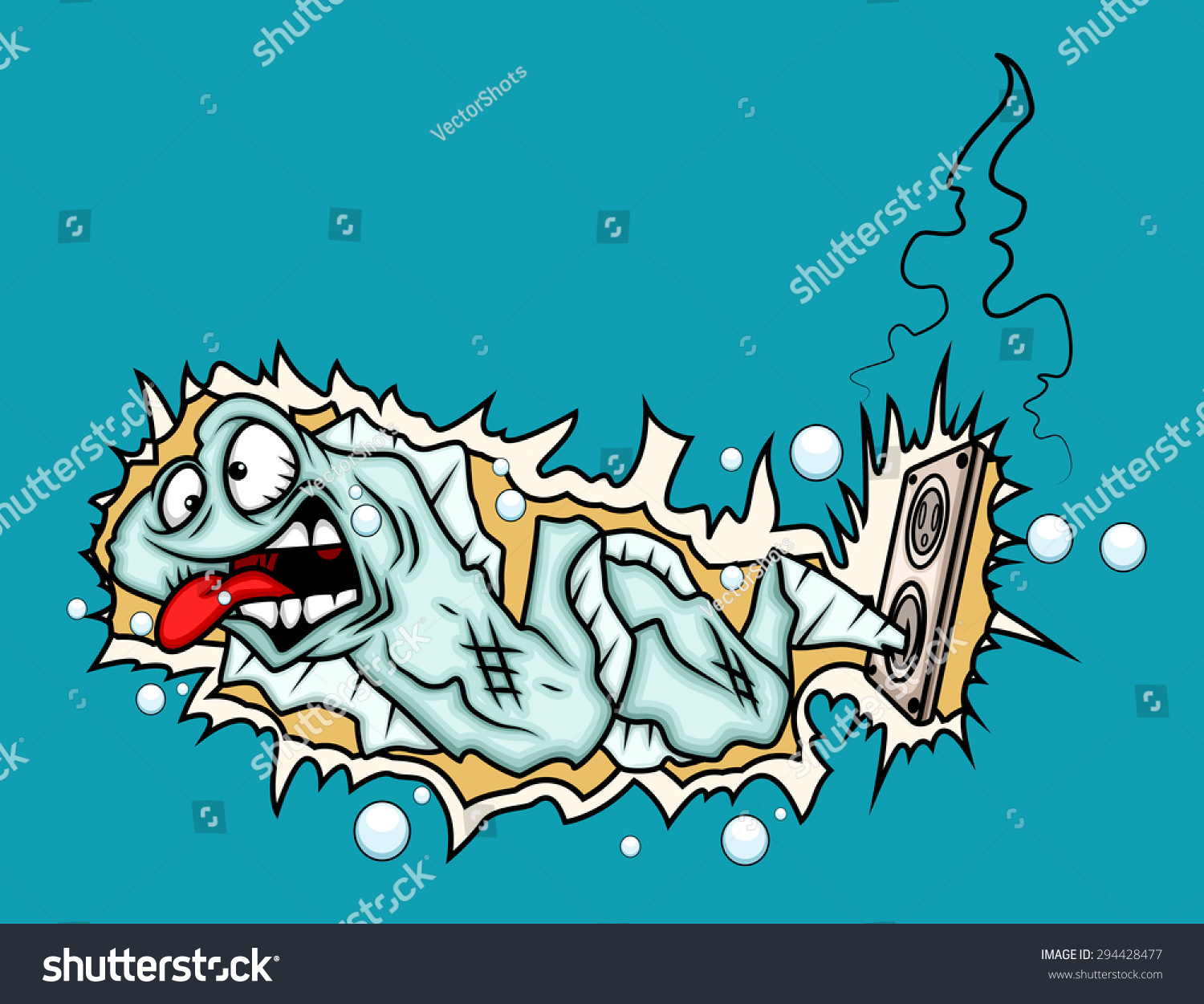 Electric Shock Cartoon Eel Fish Stock Vector (Royalty Free) 294428477 ...