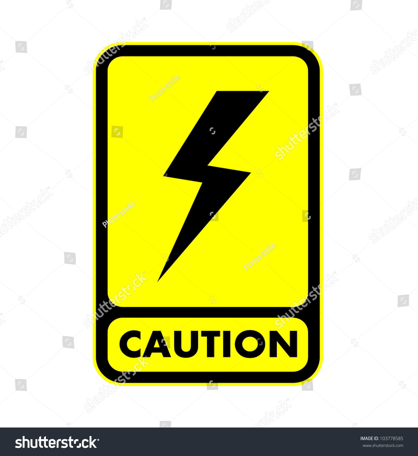 Electric Shock Caution Plate Vector Eps10 Stock Vector (Royalty Free ...