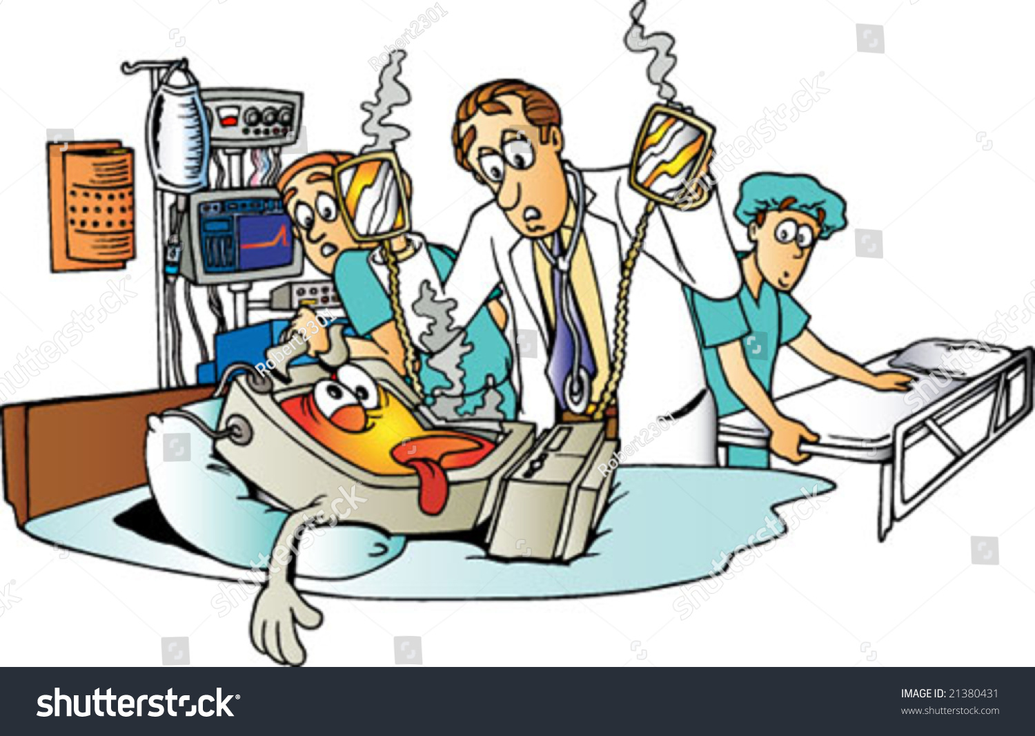 Electric Shock On Computer Stock Vector (Royalty Free) 21380431