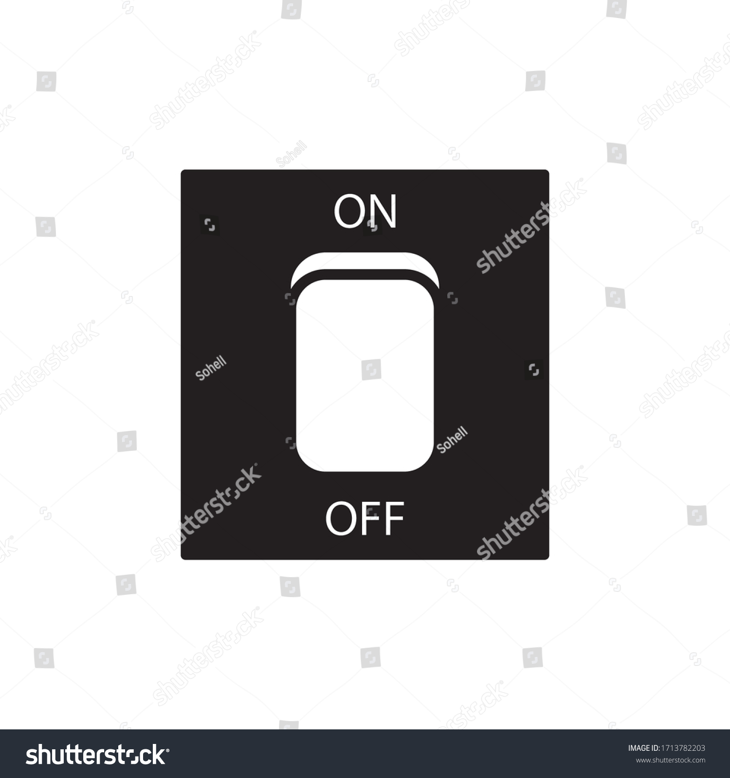 Electric Switch Icon Vector Design Template Stock Vector (Royalty Free ...