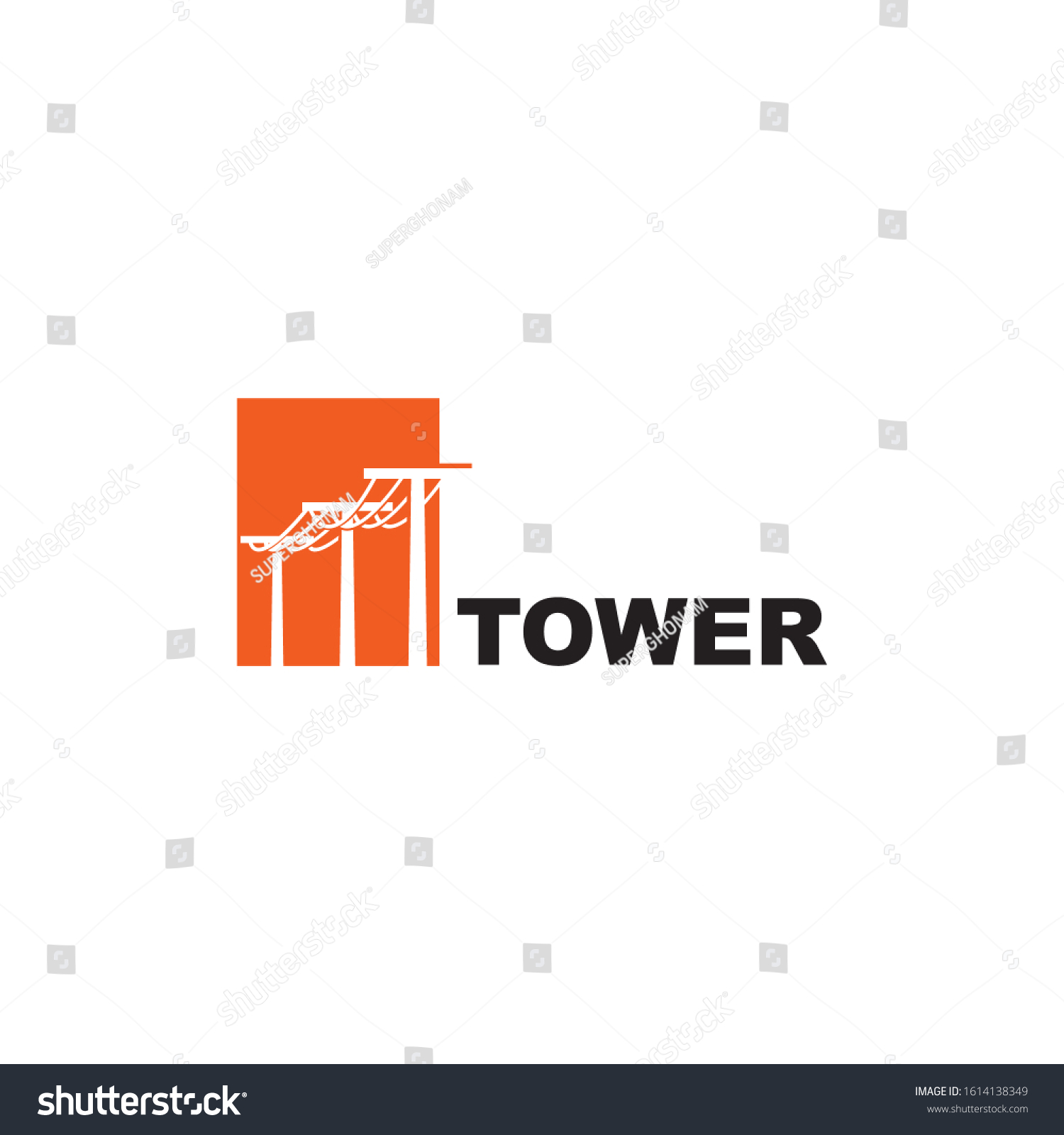 Electric Tower Symbol Logo Design Vector Stock Vector (Royalty Free ...