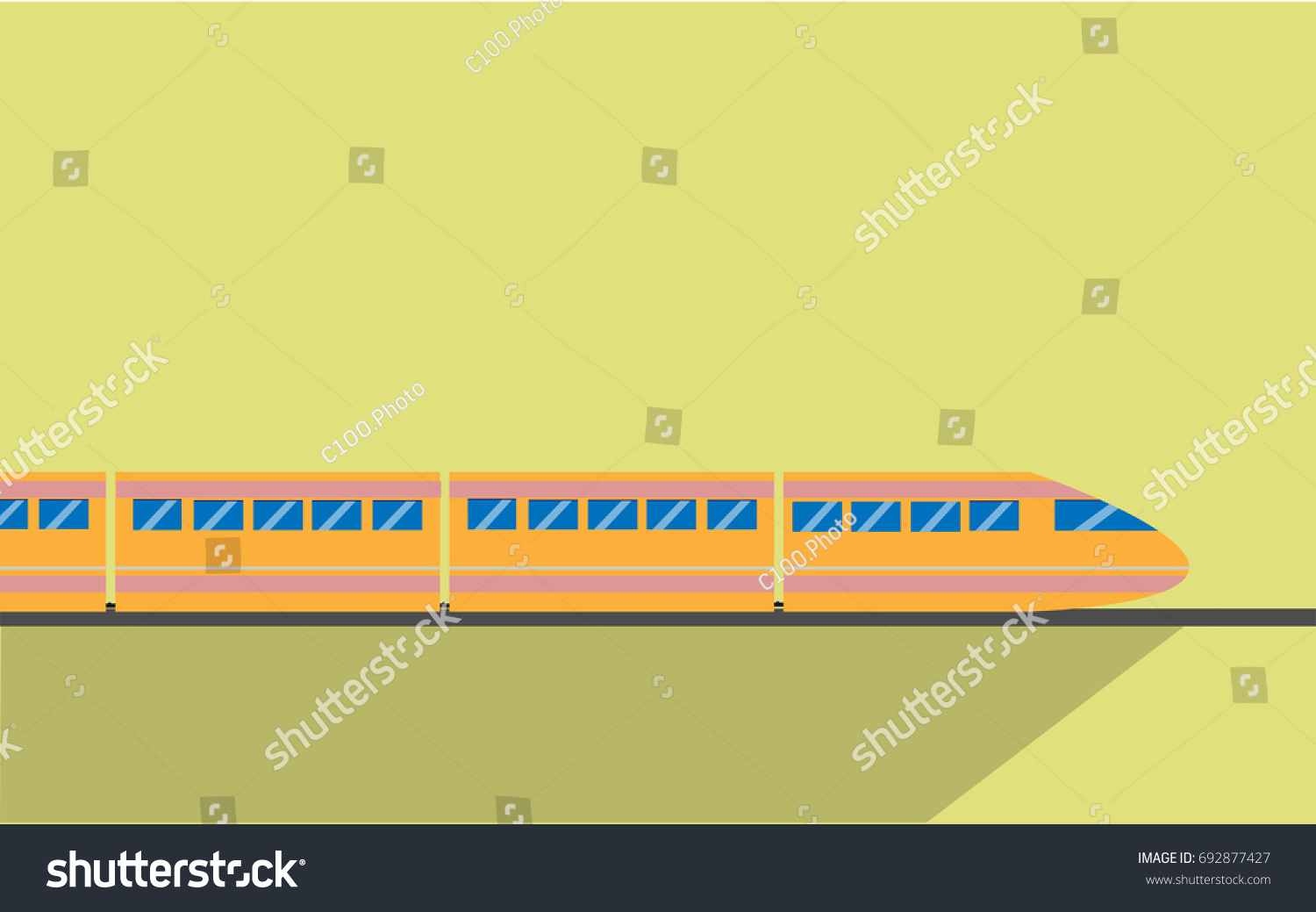 Electric Train Stock Vector (Royalty Free) 692877427 | Shutterstock