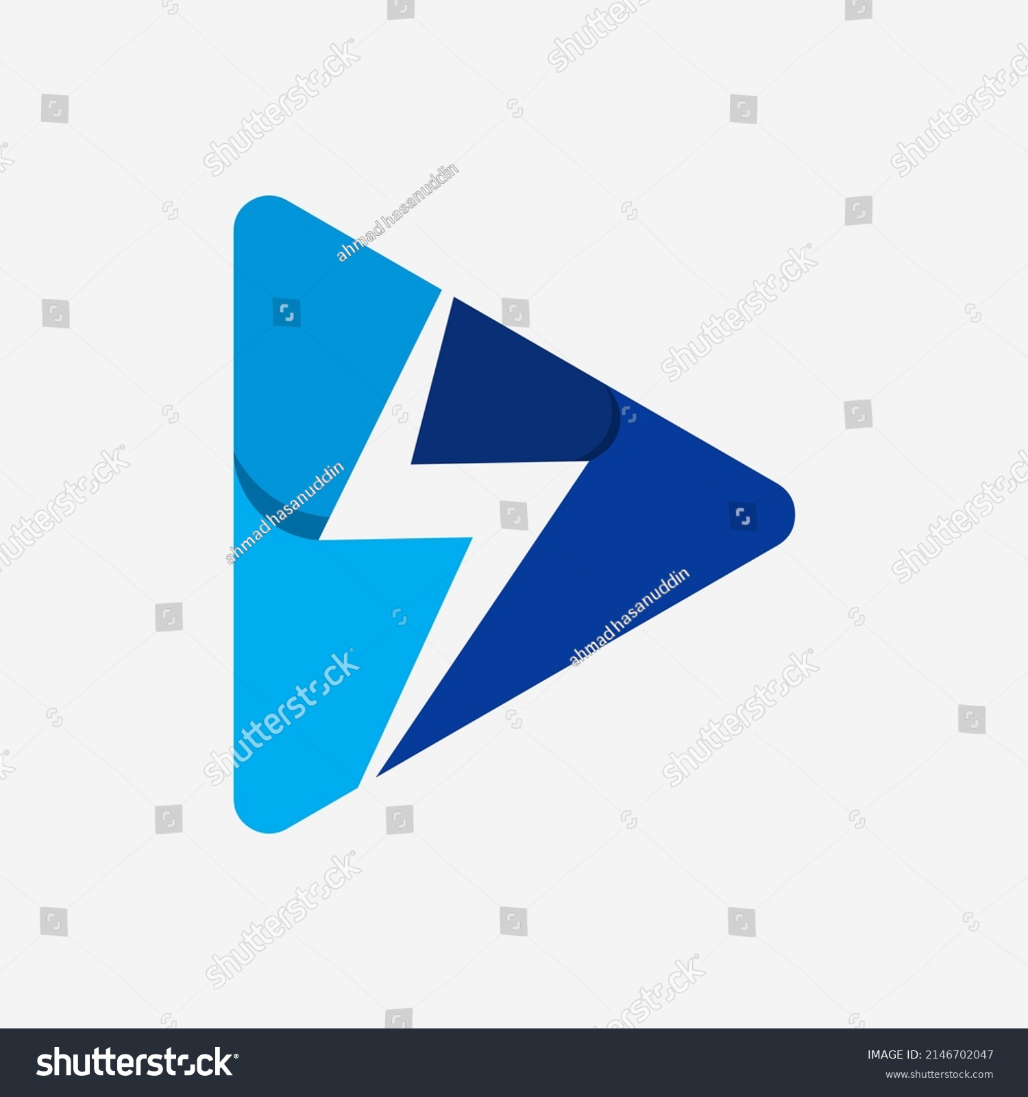 Electric Video Logo Icon Design Vector Stock Vector (Royalty Free ...