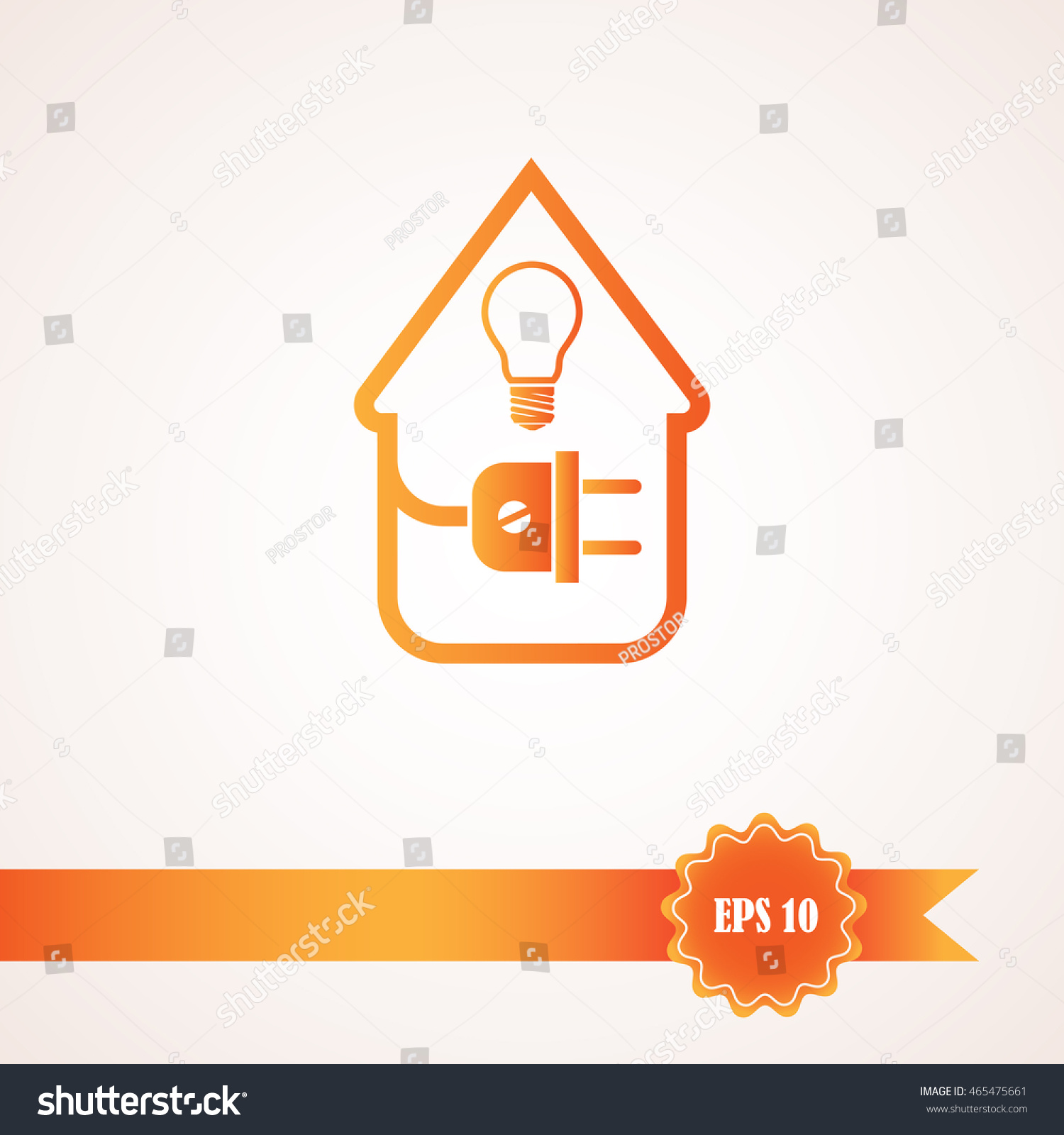 Electric Wire Plug Showing House Stock Vector (Royalty Free) 465475661 ...